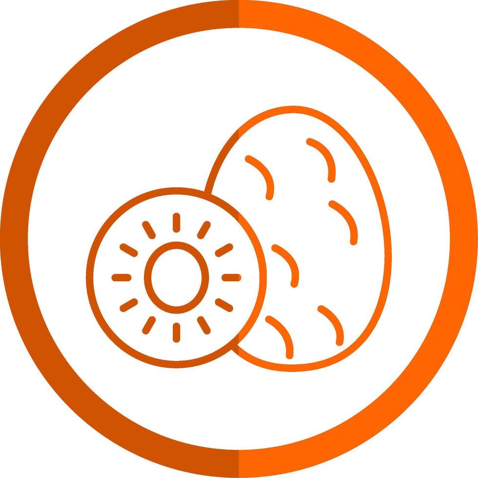 Kiwi Line Orange Circle Icon 42985224 Vector Art at Vecteezy