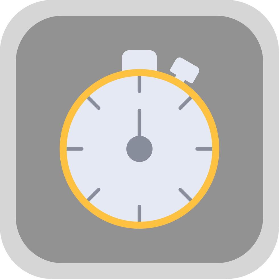 Stopwatch Flat Round Corner Icon 42988220 Vector Art At Vecteezy