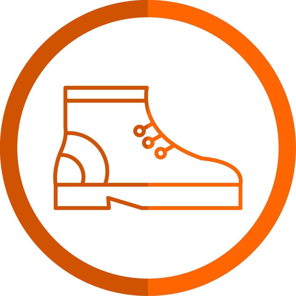 Boot Line Orange Circle Icon 42988343 Vector Art at Vecteezy