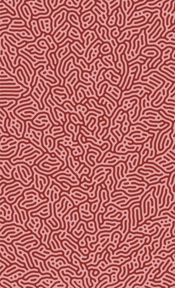 White And Red Turing Lines Organic Shape Patterns Background Design