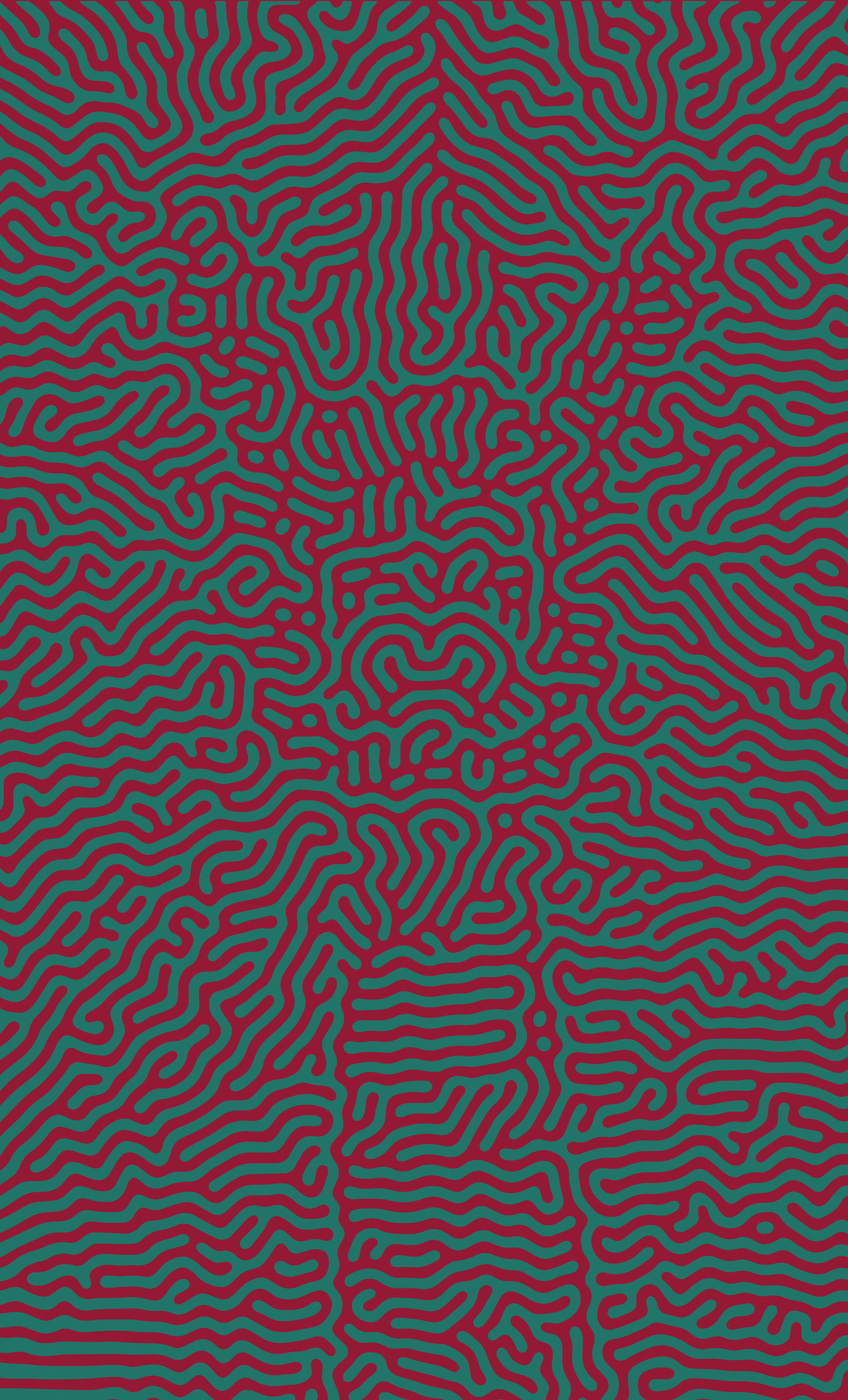 Red And Green Turing Reaction Diffusion Pattern With Abstract Motion