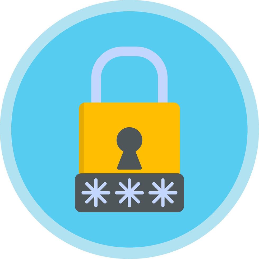 Passcode Flat Multi Circle Icon 42995002 Vector Art at Vecteezy