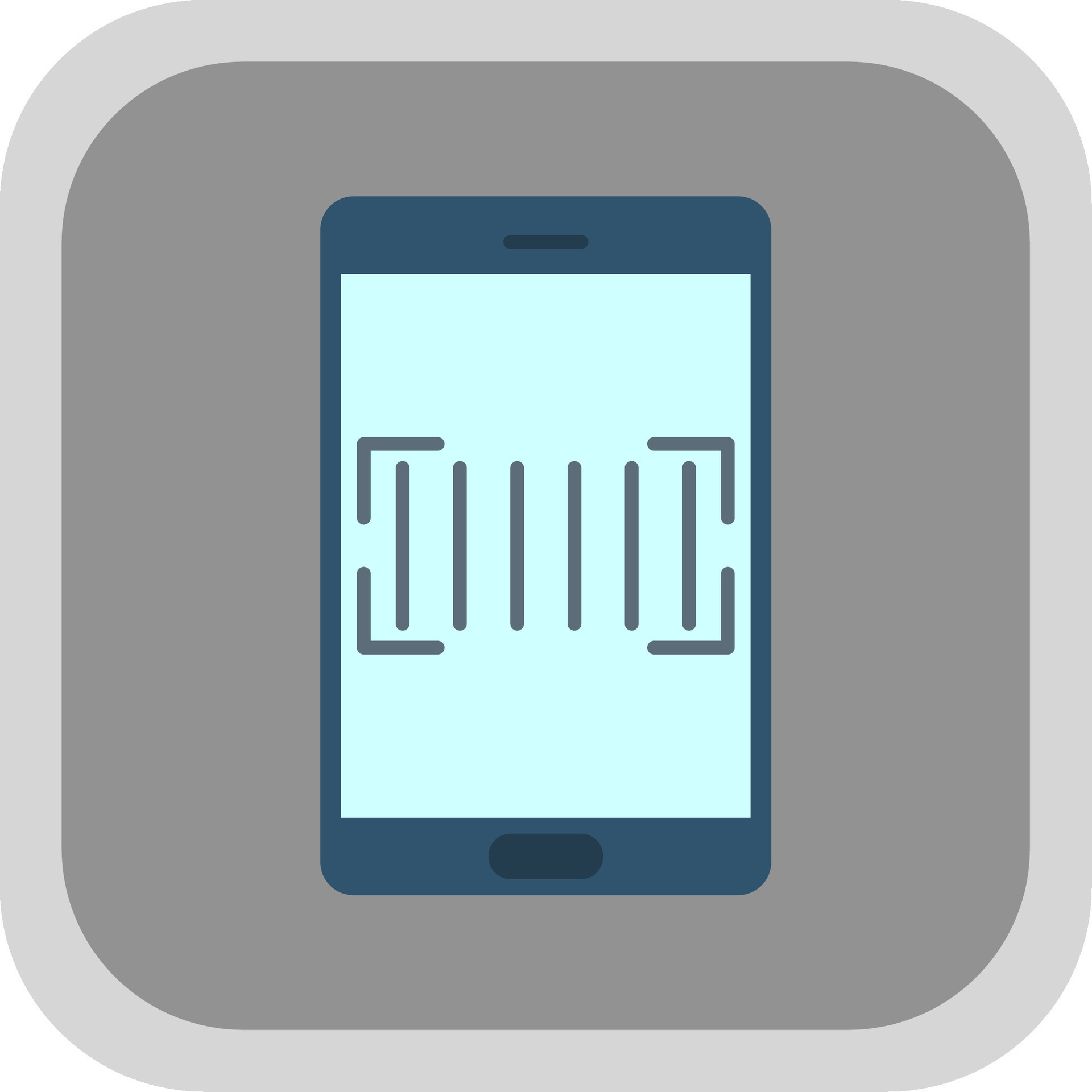 Barcode Scanner Flat Round Corner Icon 42998234 Vector Art At Vecteezy