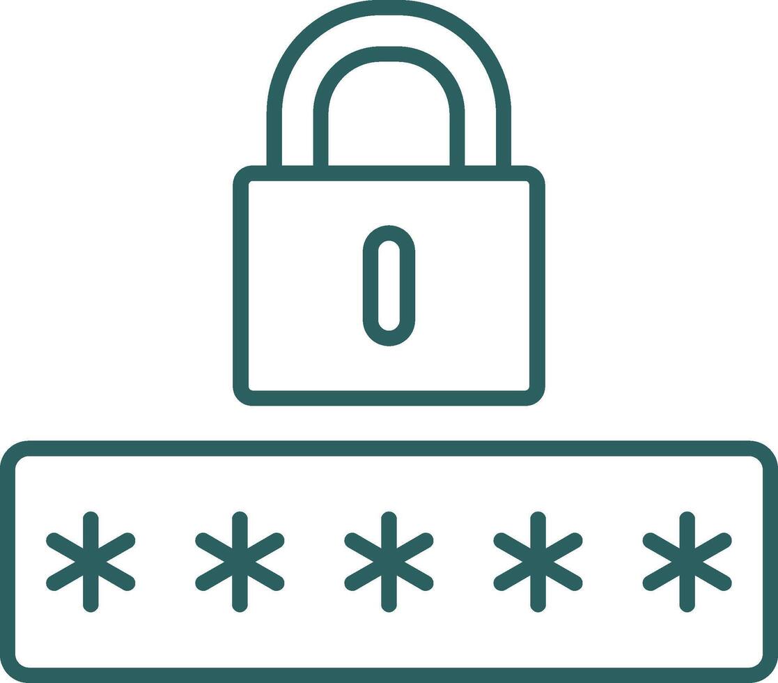 Password Line Gradient Round Corner Icon 42998596 Vector Art At Vecteezy