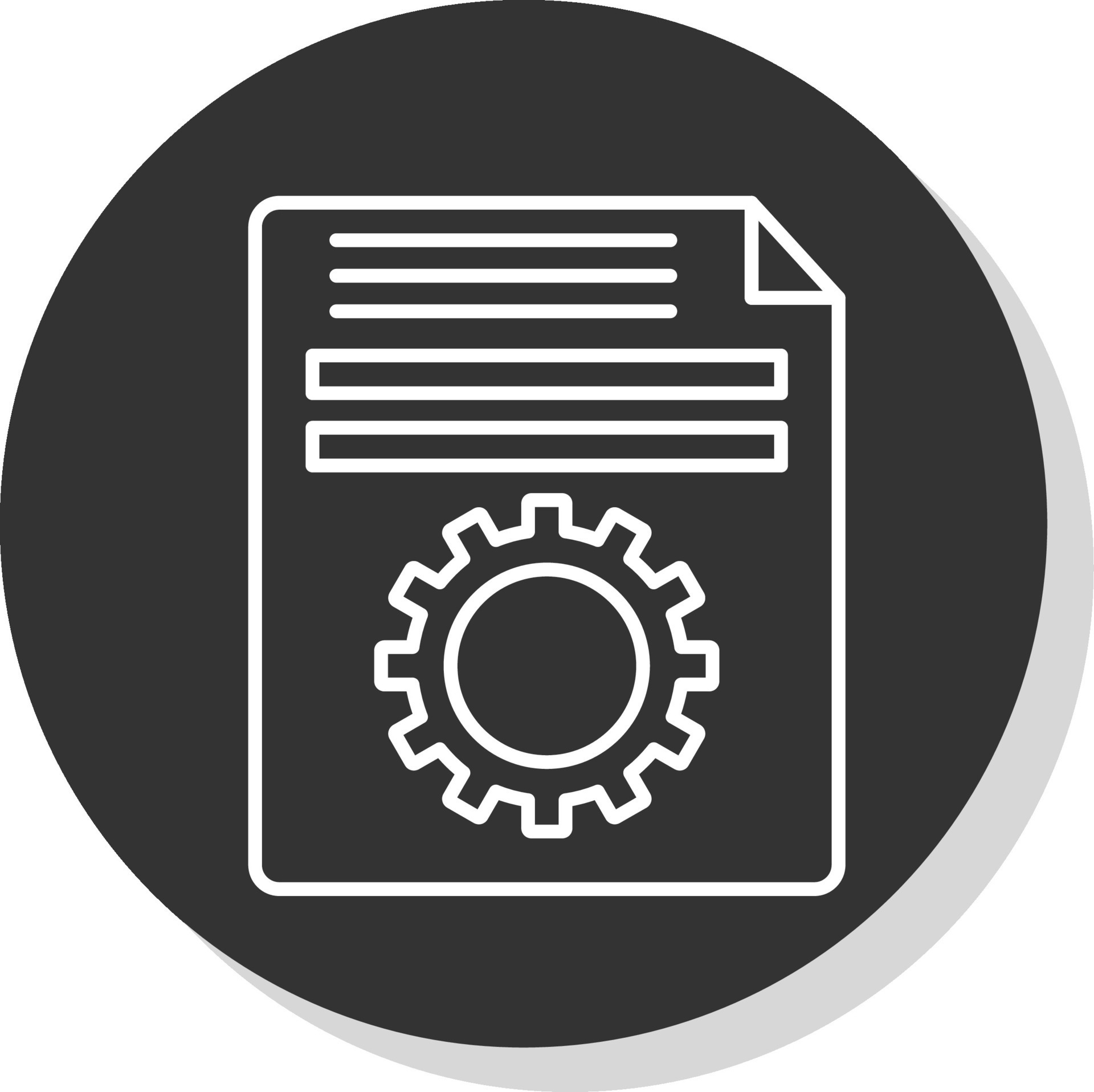 Setting Line Grey Circle Icon 42999630 Vector Art at Vecteezy