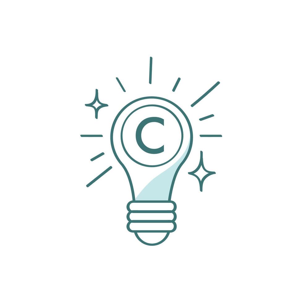 Copyright, trademark. Intellectual property. light bulb, idea. Icon on ... Copyright, trademark. Intellectual property. light bulb, idea. Icon on ...