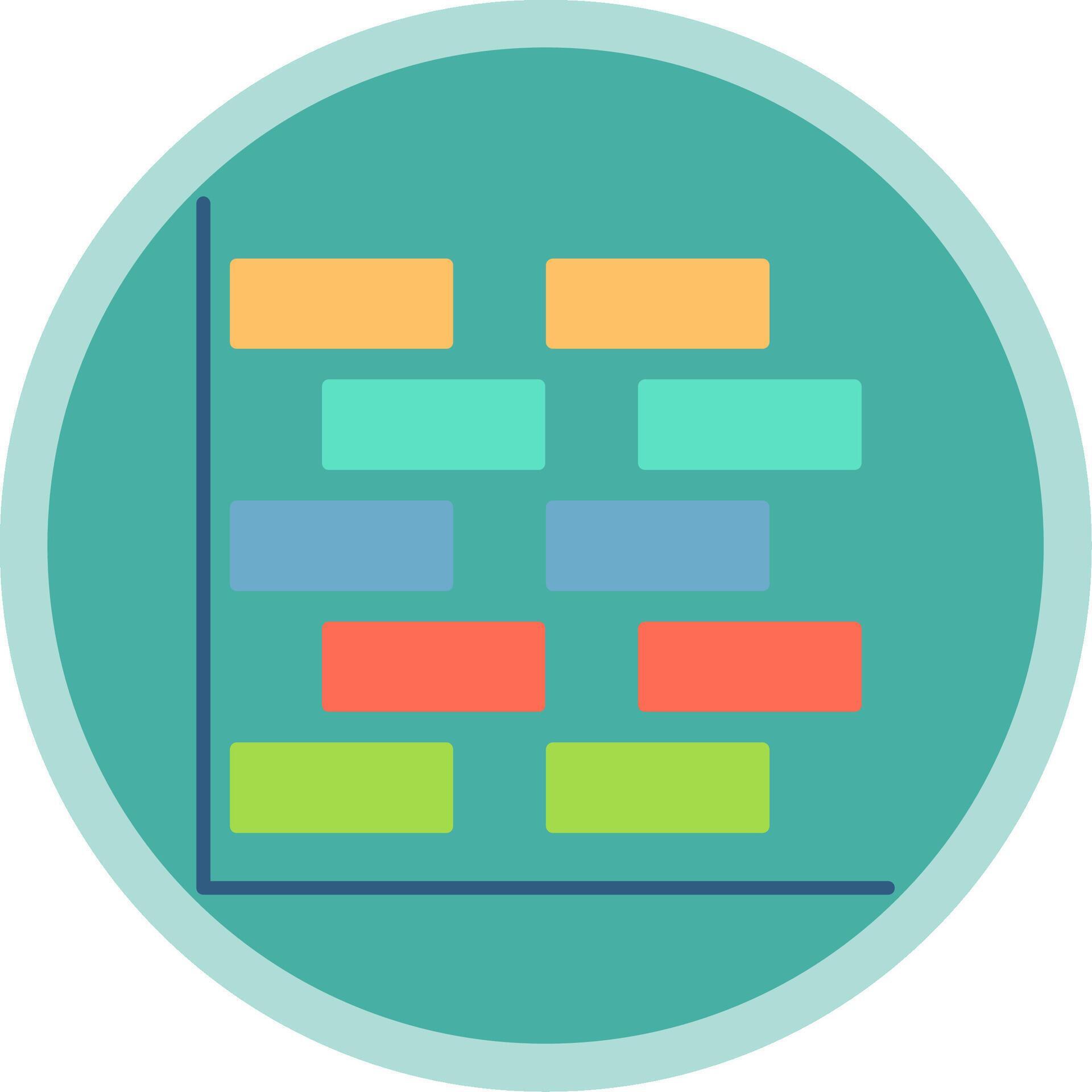 Gantt Chart Flat Multi Circle Icon 43004042 Vector Art at Vecteezy