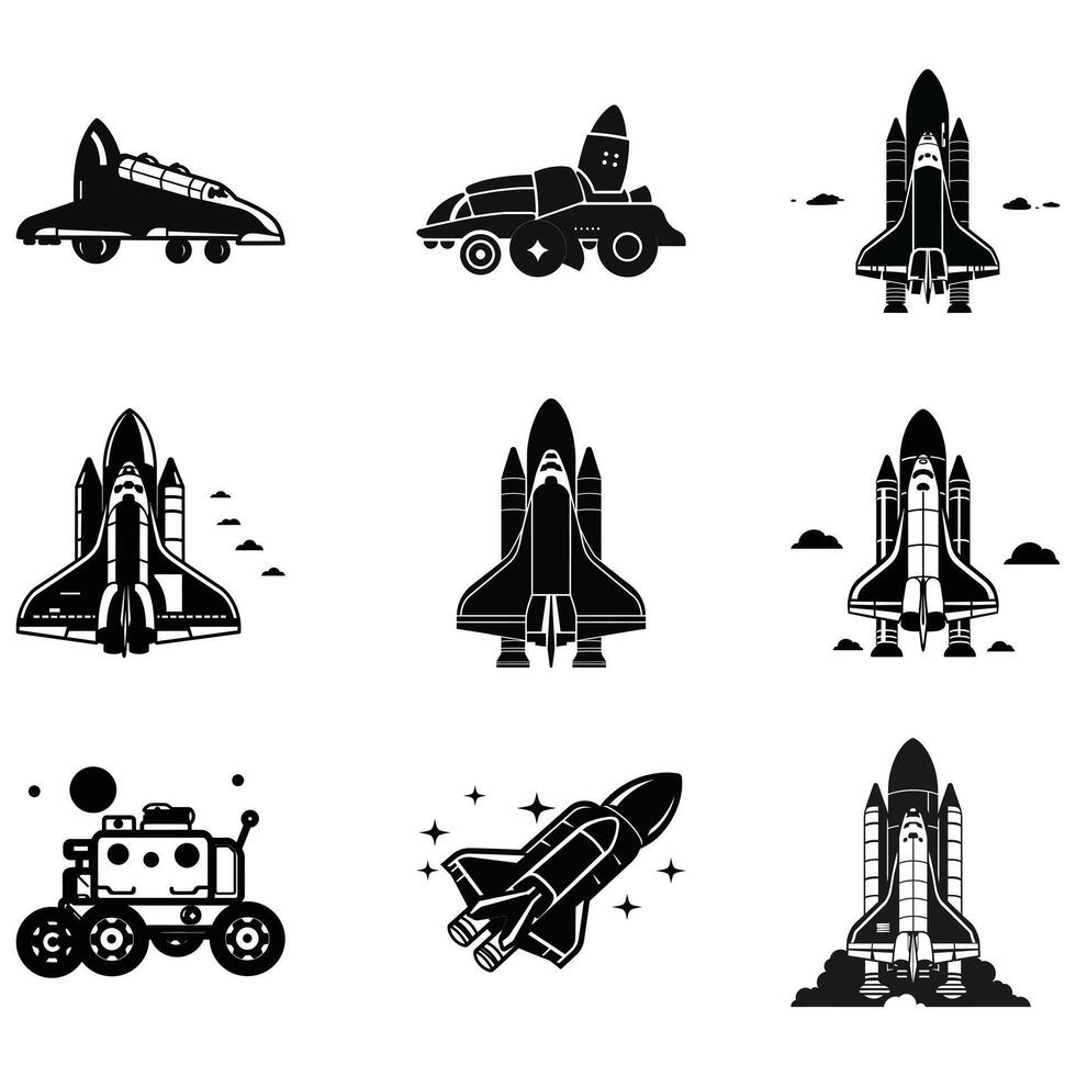 Astrofleet Essentials Versatile Spacecraft Silhouettes 43004471 Vector ... Astrofleet Essentials Versatile Spacecraft Silhouettes 43004471 Vector ...