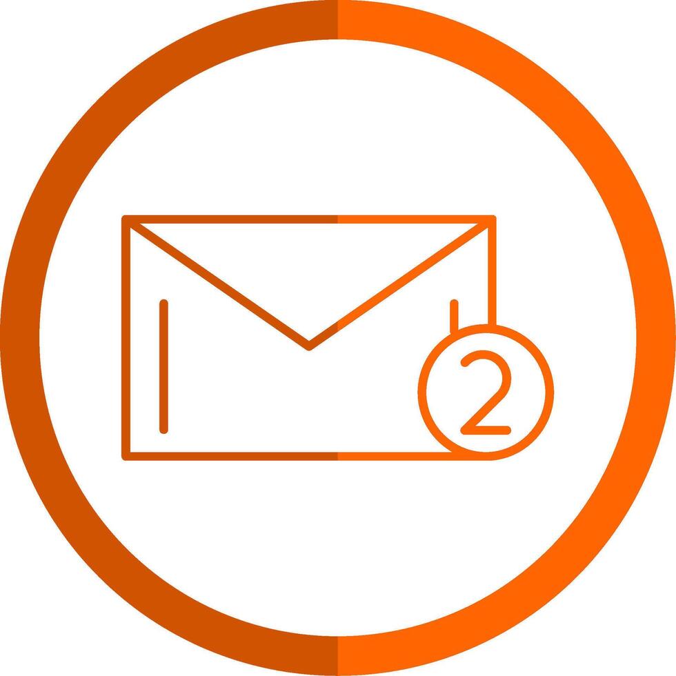 Message Received Line Orange Circle Icon 43012307 Vector Art At Vecteezy