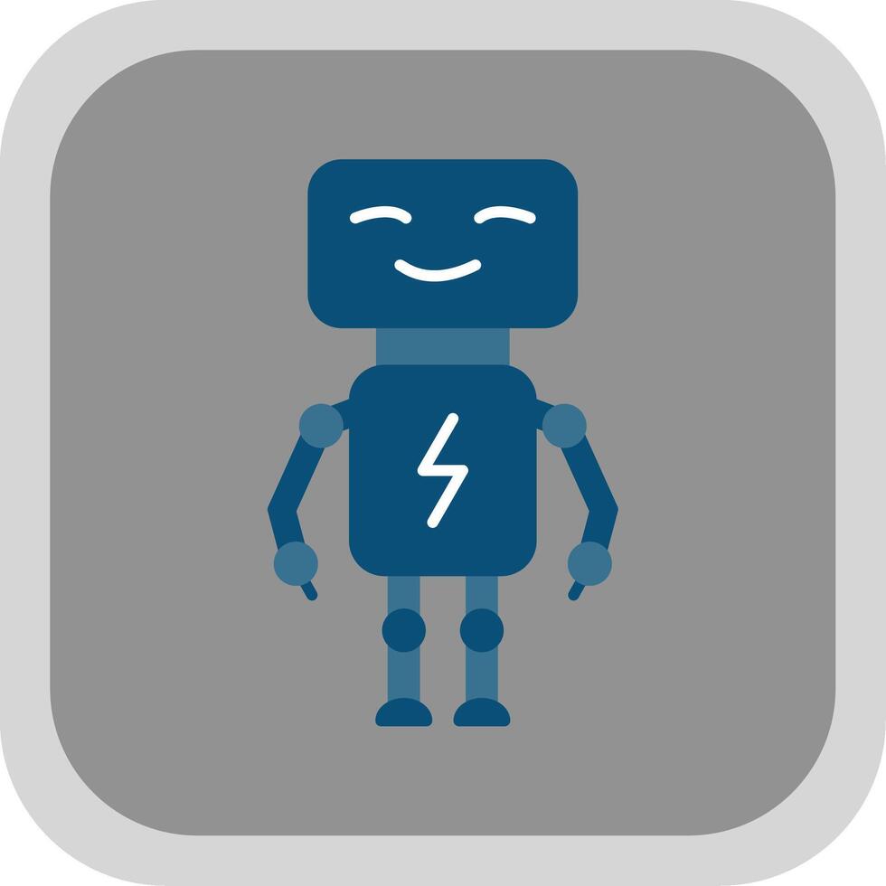 Bot Flat Round Corner Icon 43015606 Vector Art at Vecteezy