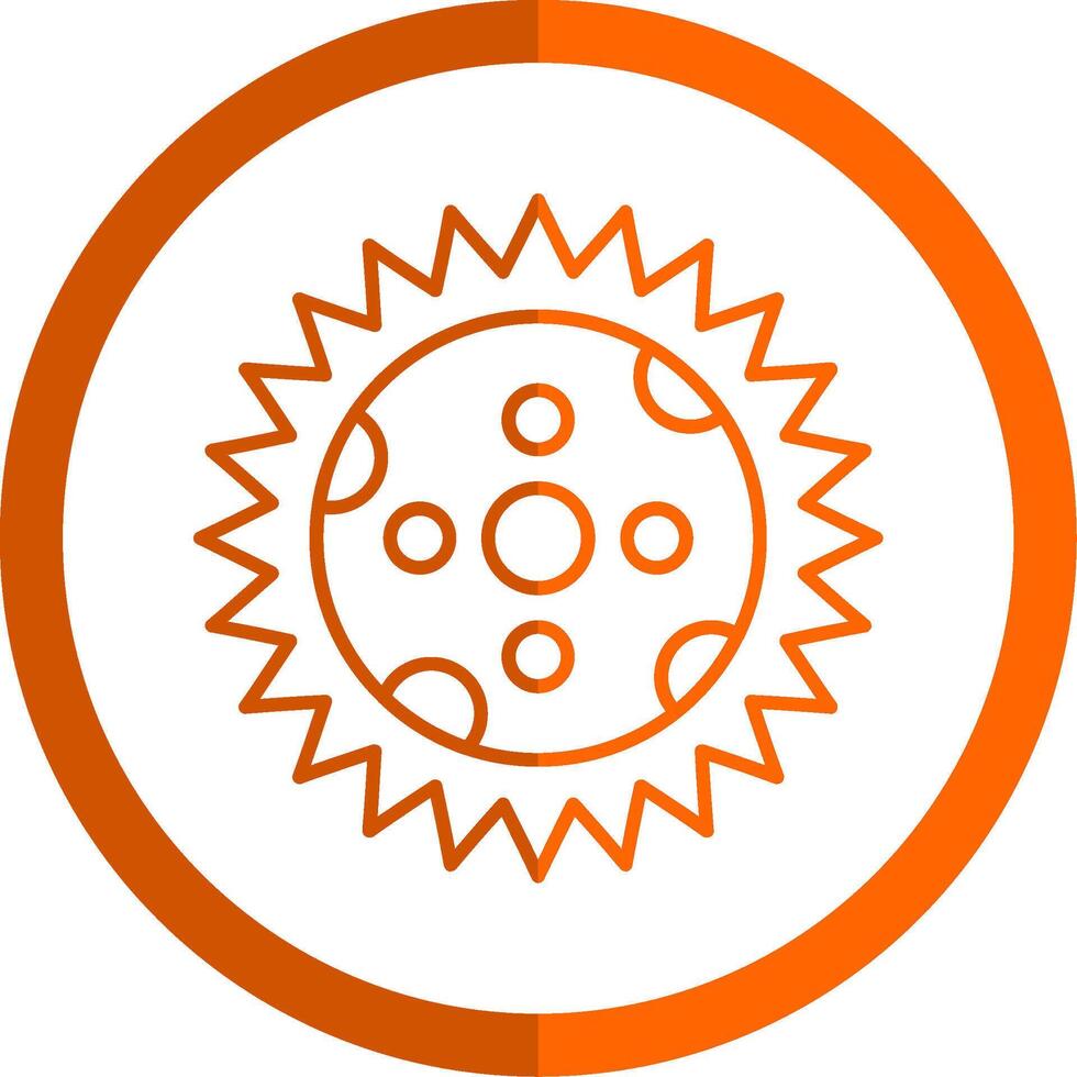 Eclipse Line Orange Circle Icon 43017100 Vector Art At Vecteezy