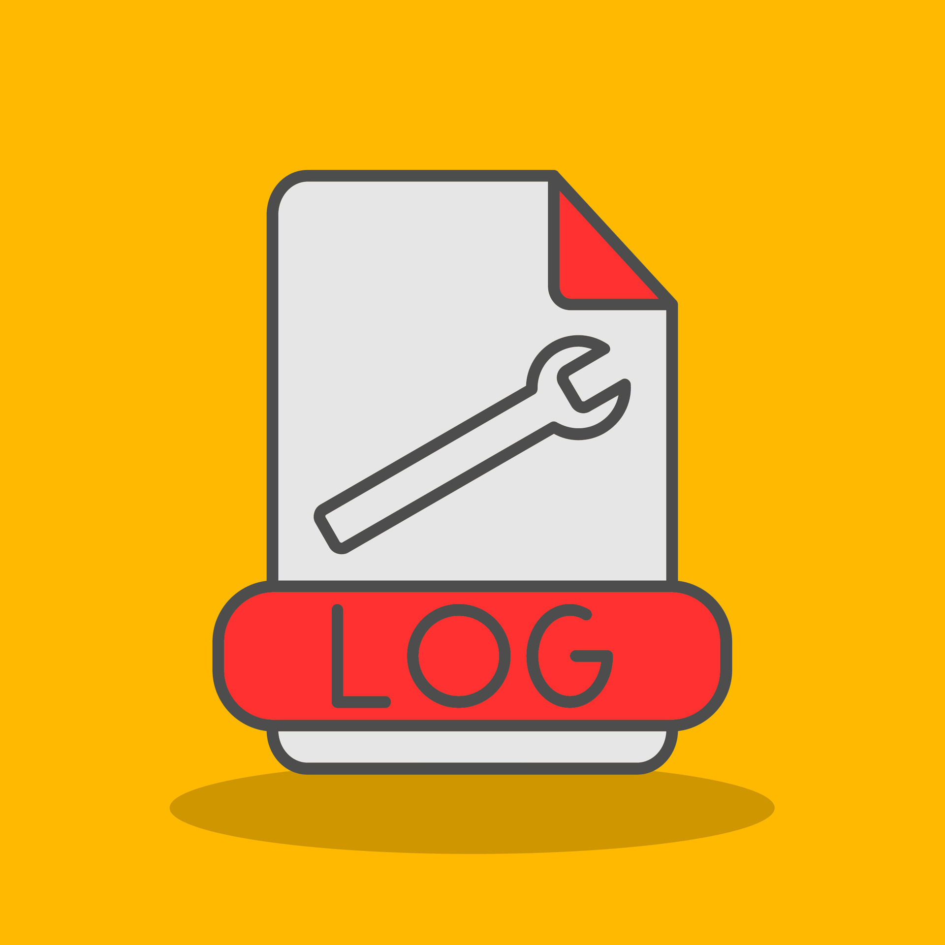 Log Format Filled Shadow Icon 43020988 Vector Art at Vecteezy