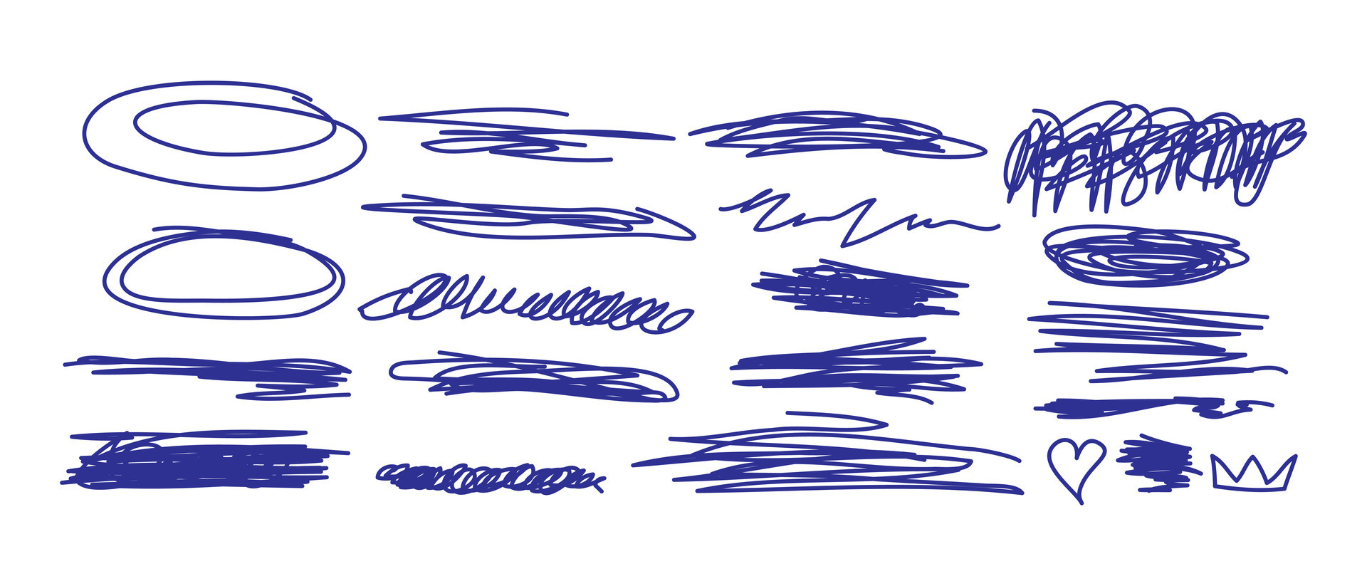 Hand drawn abstract scribbles and squiggles. illustration for your ...