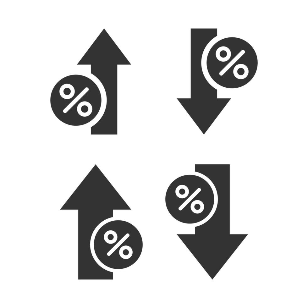 Increase and decrease percent rate isolated illustration. 43040894 Vector Art at Vecteezy