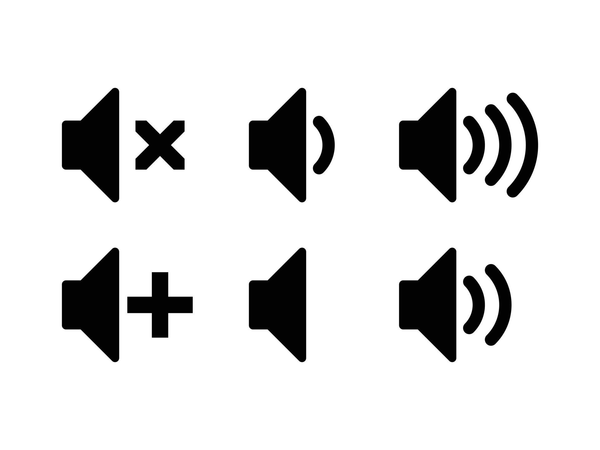 Sound icons set 43040961 Vector Art at Vecteezy