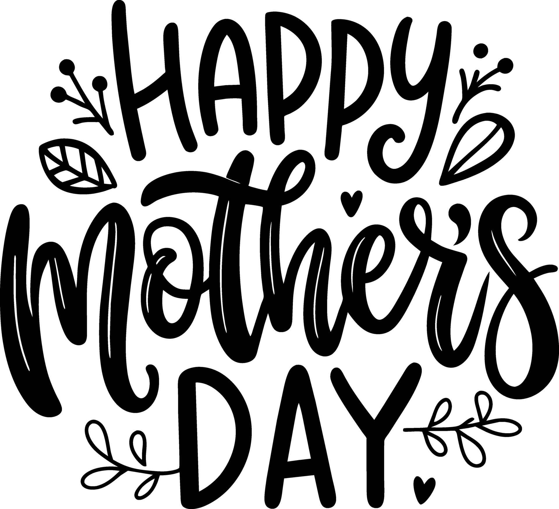 Happy Mothers Day Hand Drawn Typography Design 43045168 Vector Art At