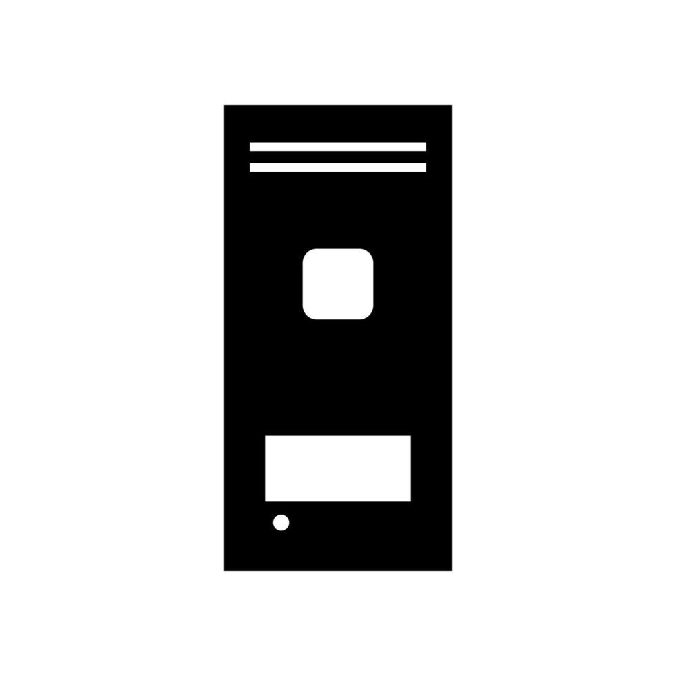 Computer case icon on white background 43045261 Vector Art at Vecteezy