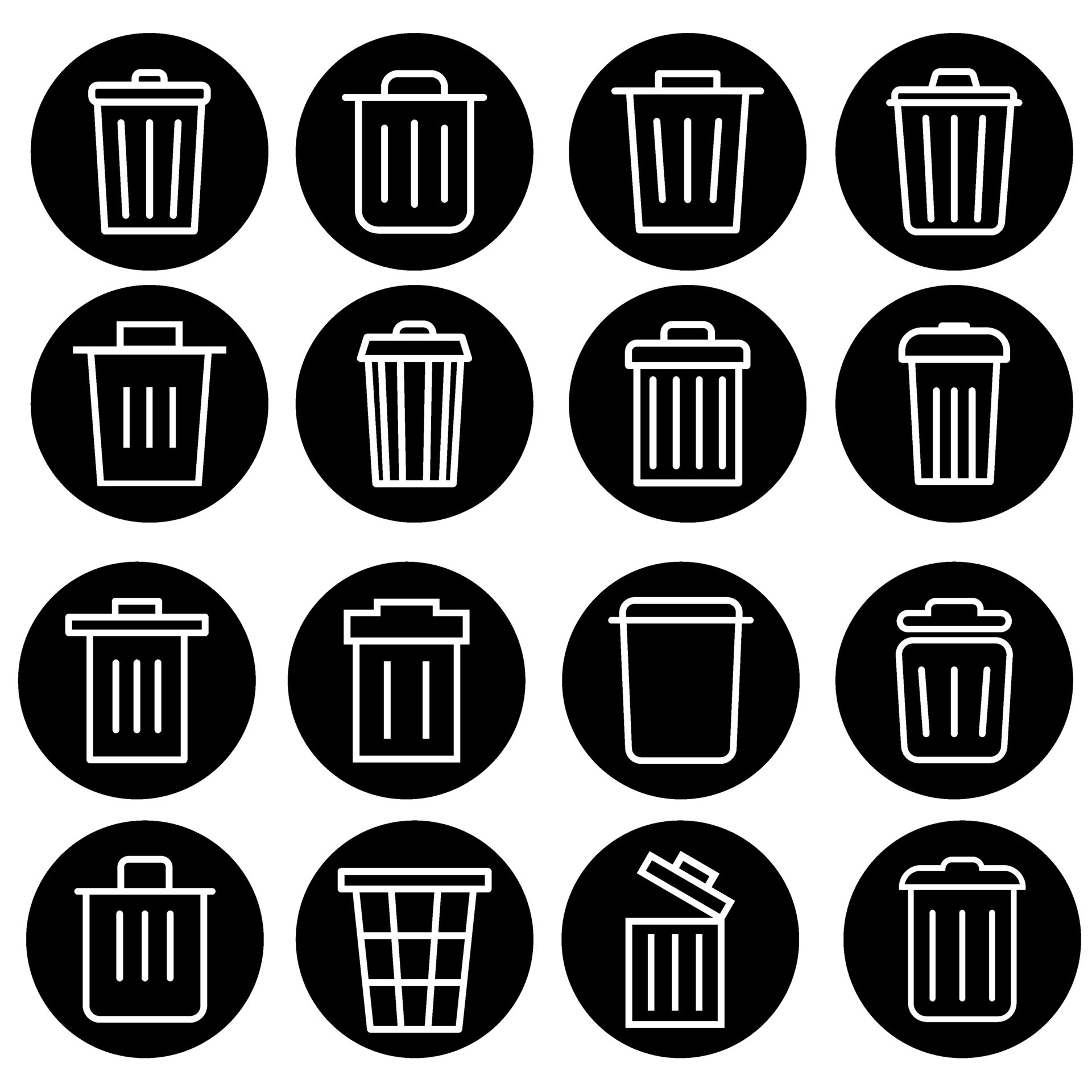 Trash can icon set. garbage illustration sign collection. basket symbol or logo. 43047840 Vector ...