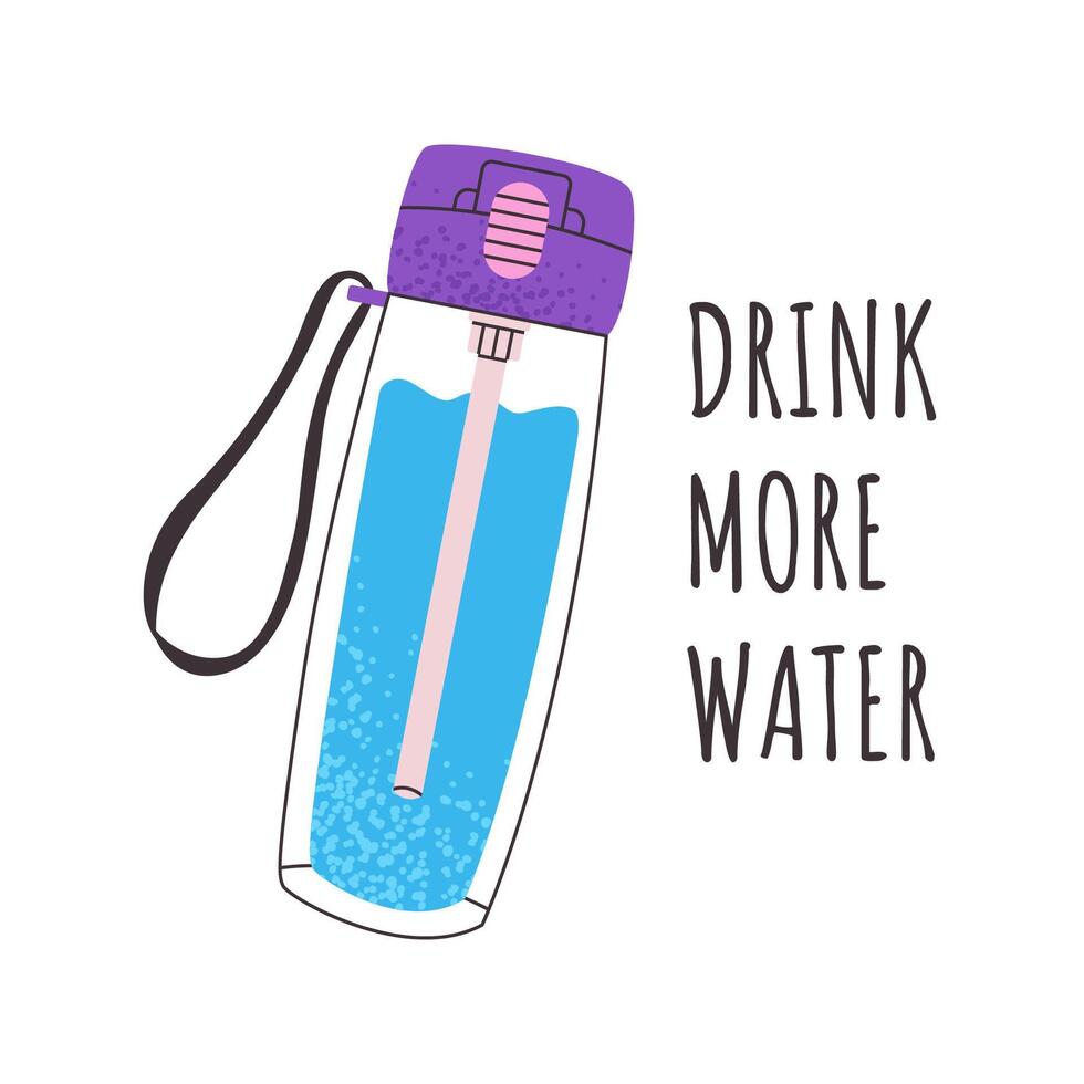 Drink more water illustration 43050853 Vector Art at Vecteezy