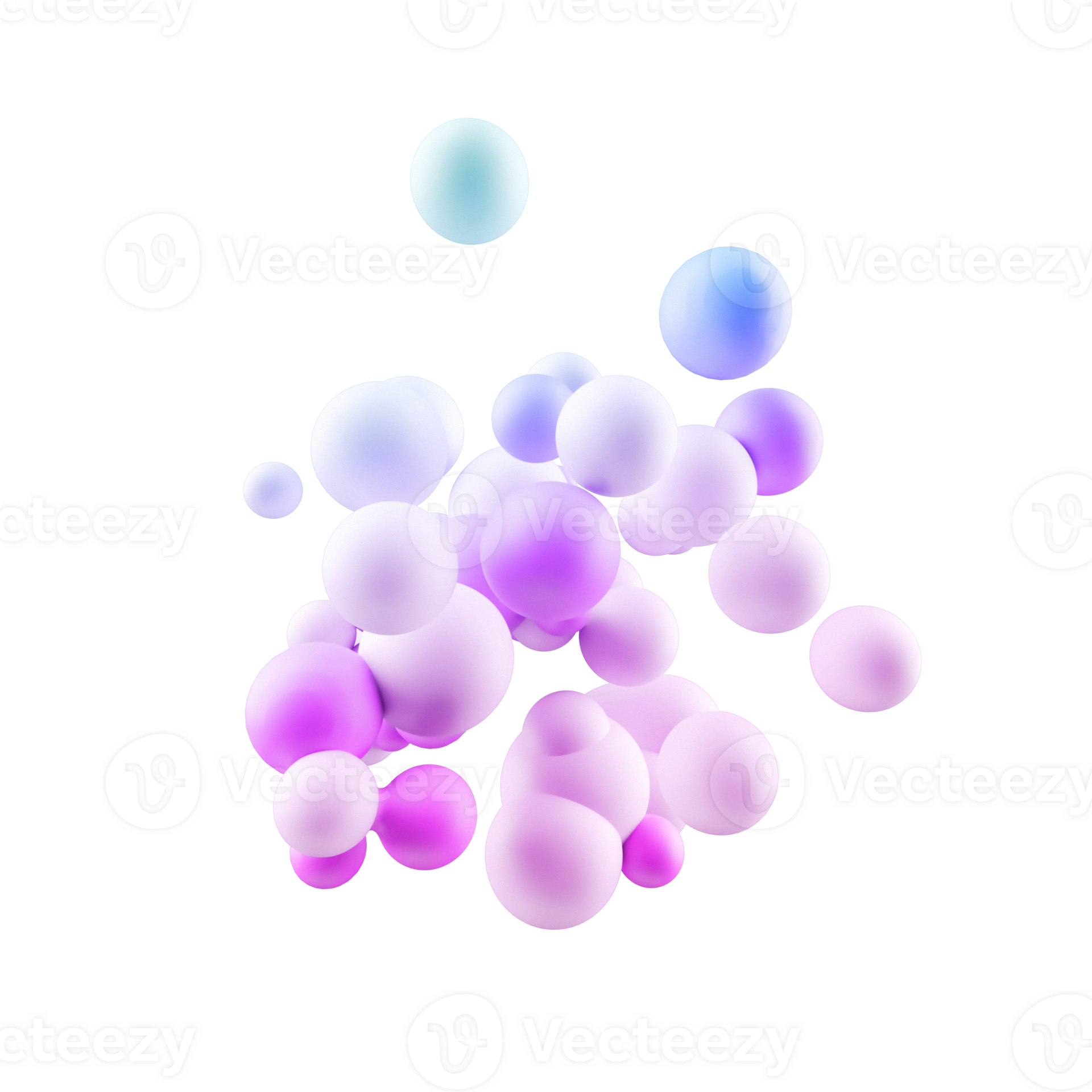 abstract 3d metaball liquid particles on transparent background 43062707 PNG