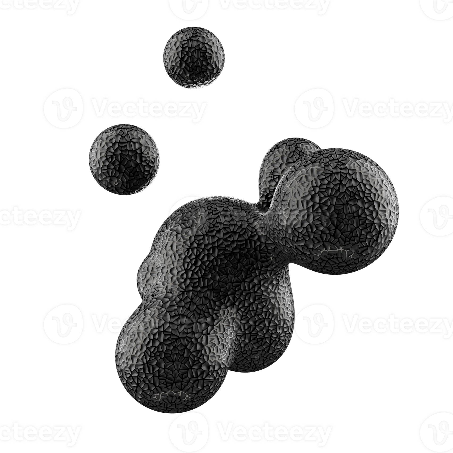 abstract 3d metaball liquid particles on transparent background 43063381 PNG