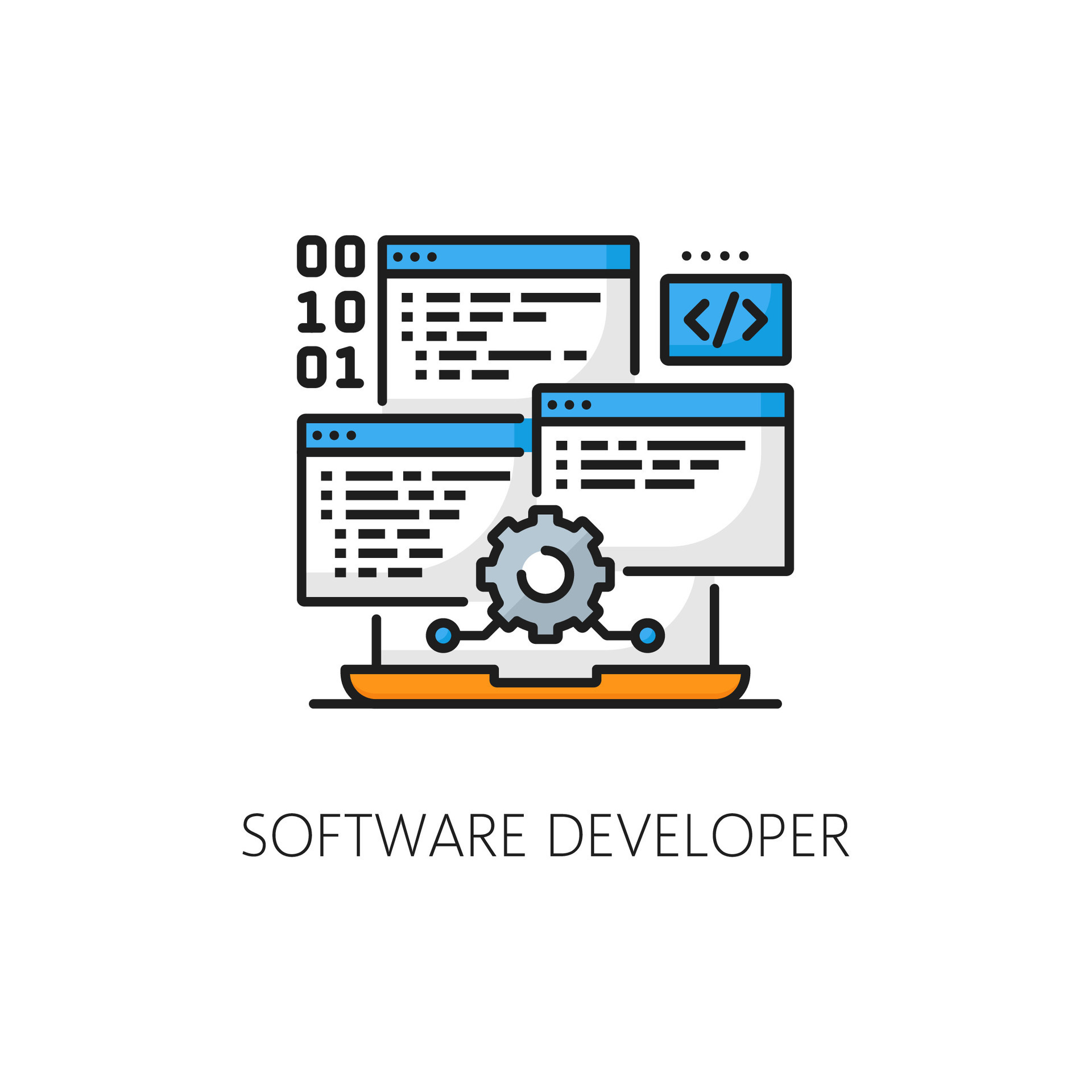 Software Developer Web Development Line Icon 43065200 Vector Art At Vecteezy