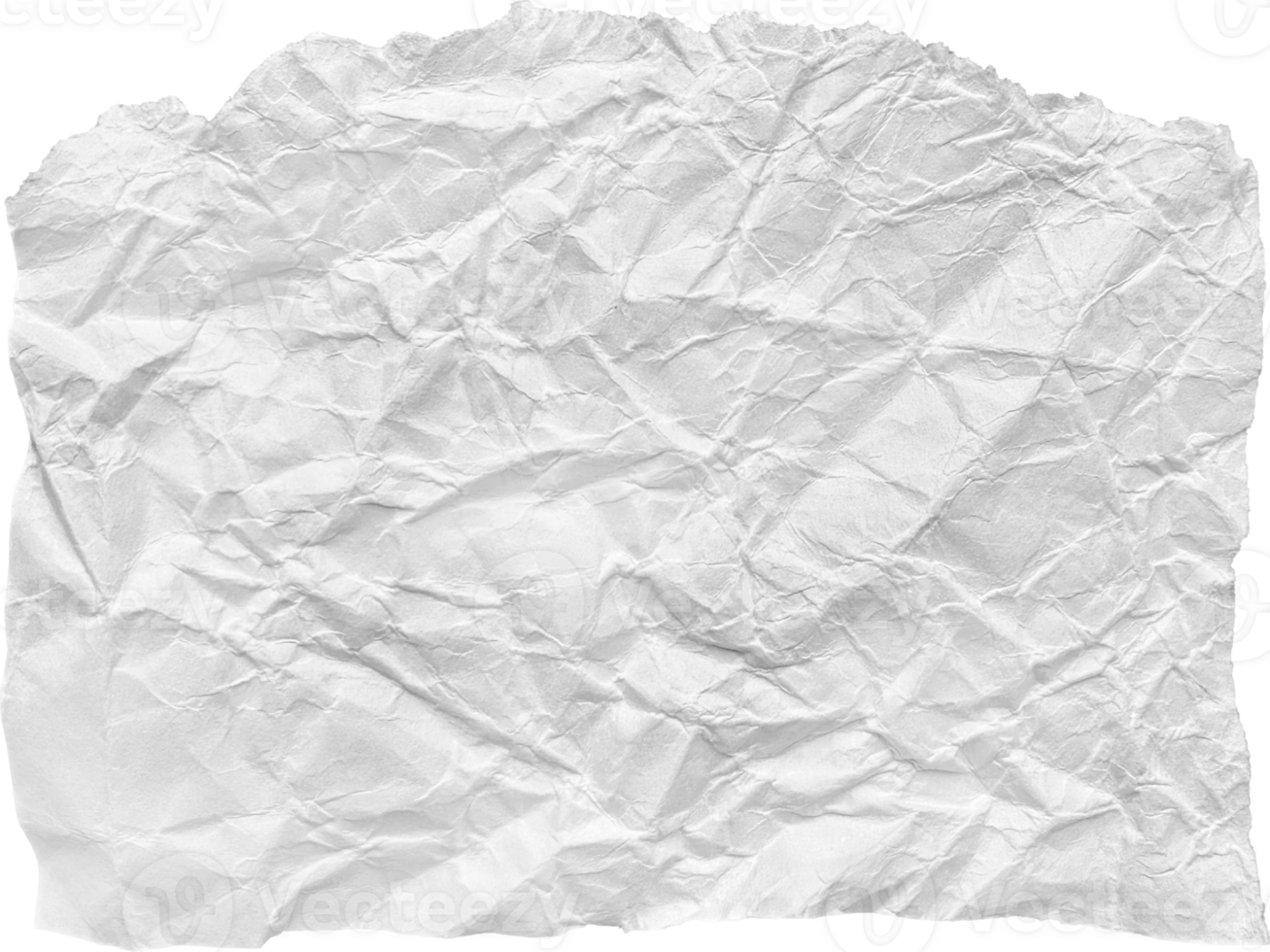 White Ripped Crumpled Paper Piece 43069052 PNG