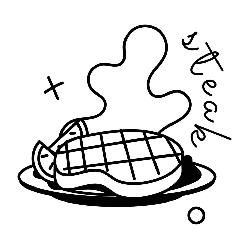 Trendy Grilled Steak 43071415 Vector Art At Vecteezy