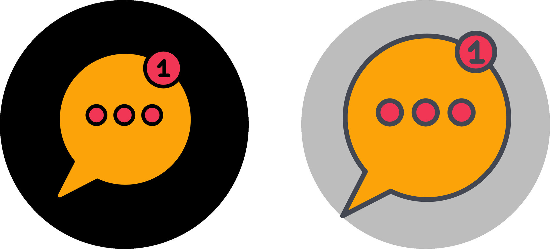 Message Bubbles Icon Design 43090720 Vector Art at Vecteezy