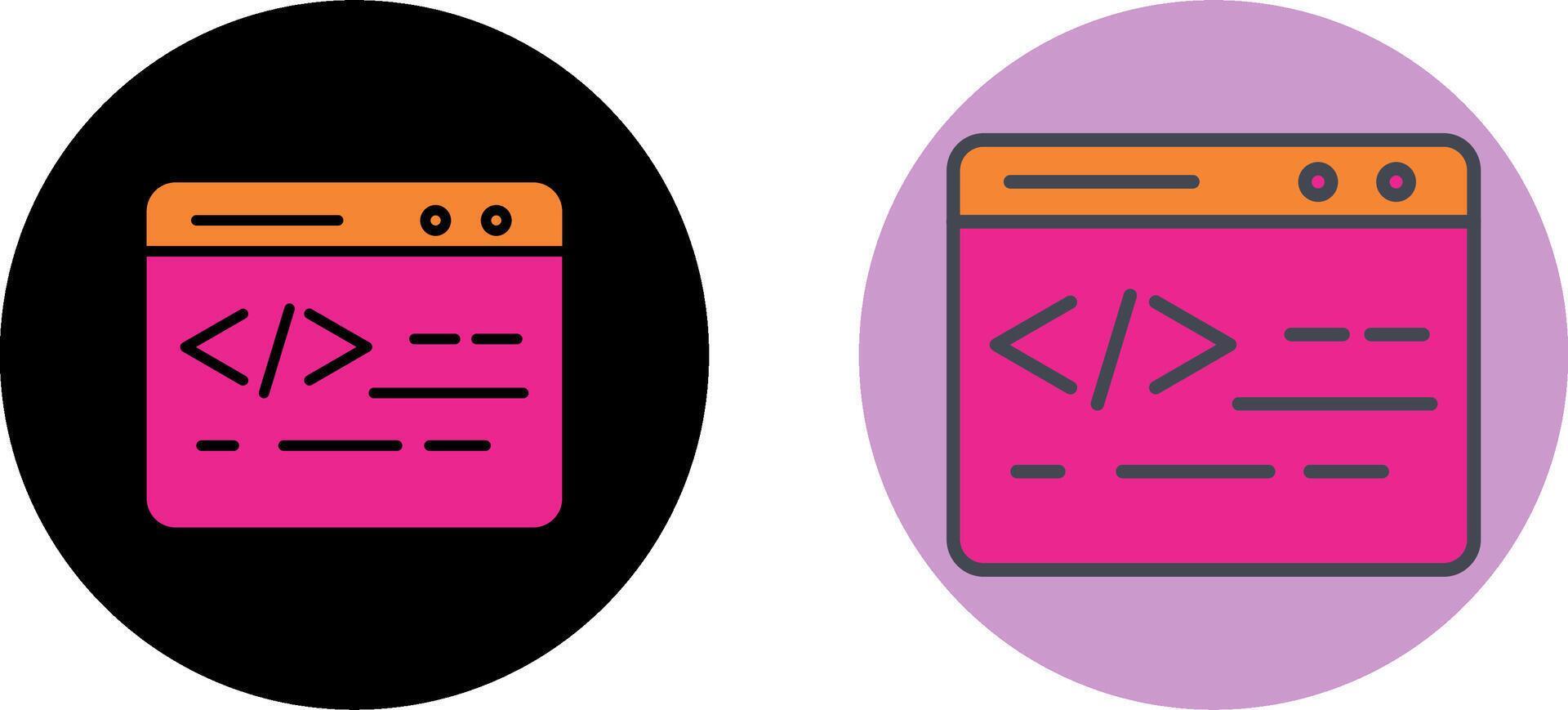 Web Coding Icon Design 43096279 Vector Art at Vecteezy