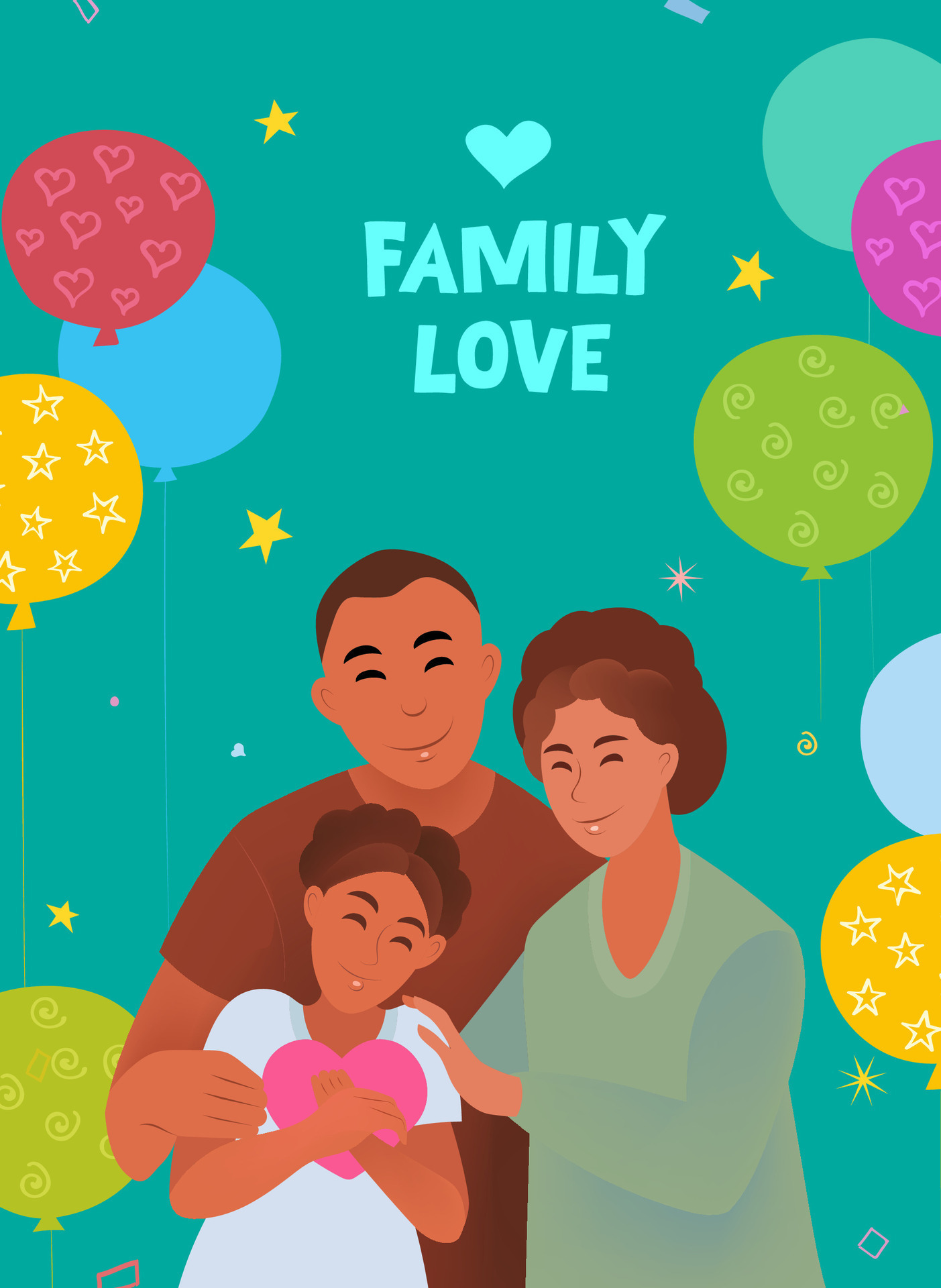 vertical illustration for International Day of Families 43098932 Vector ...