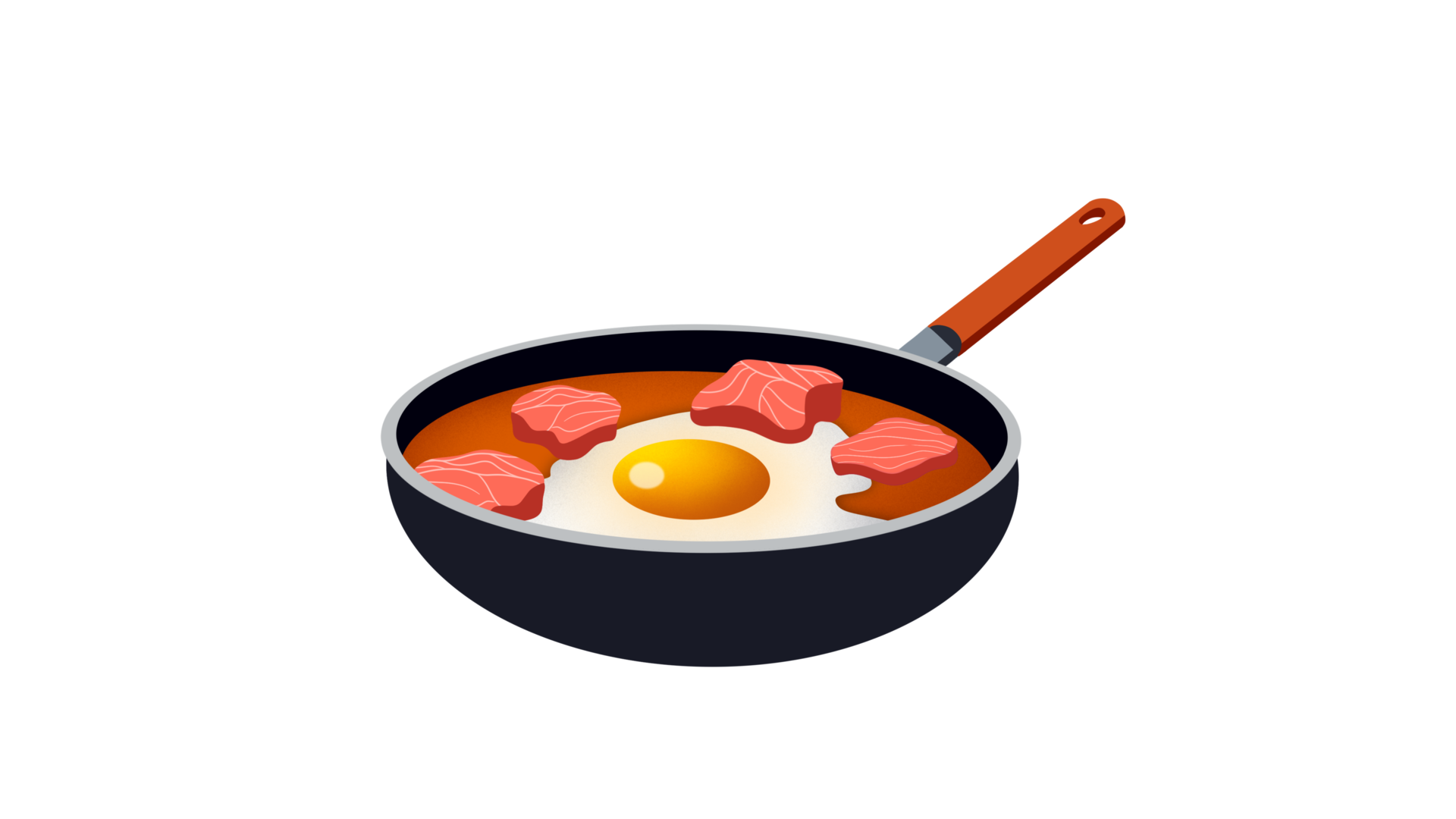 Steak And Eggs In A Cast Iron Pan Steak Pan Frying And Cooking Chicken Noodle Soup Ramen With