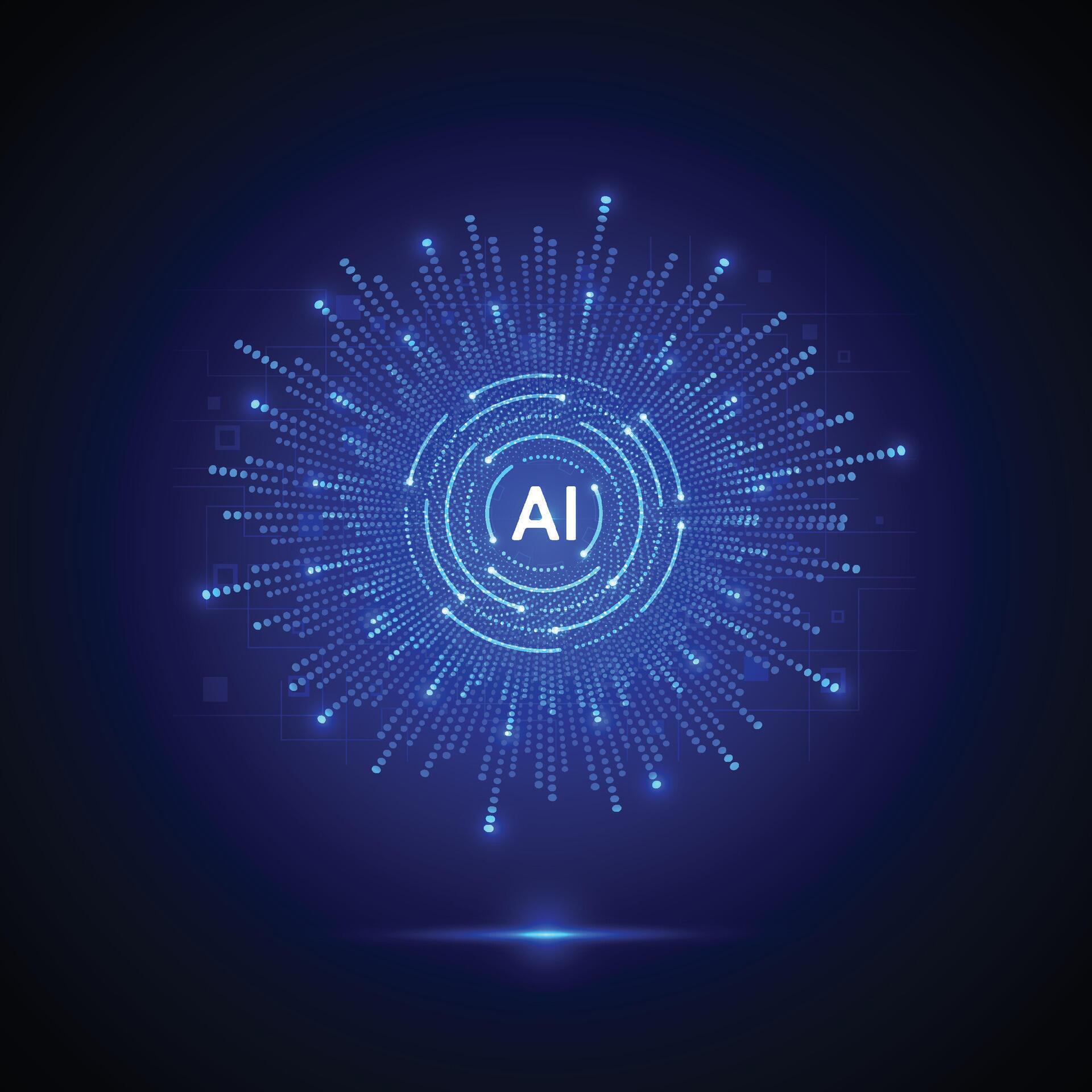 Artificial Intelligence Circuit Line Style Machine Learning Design Smart Network Digital