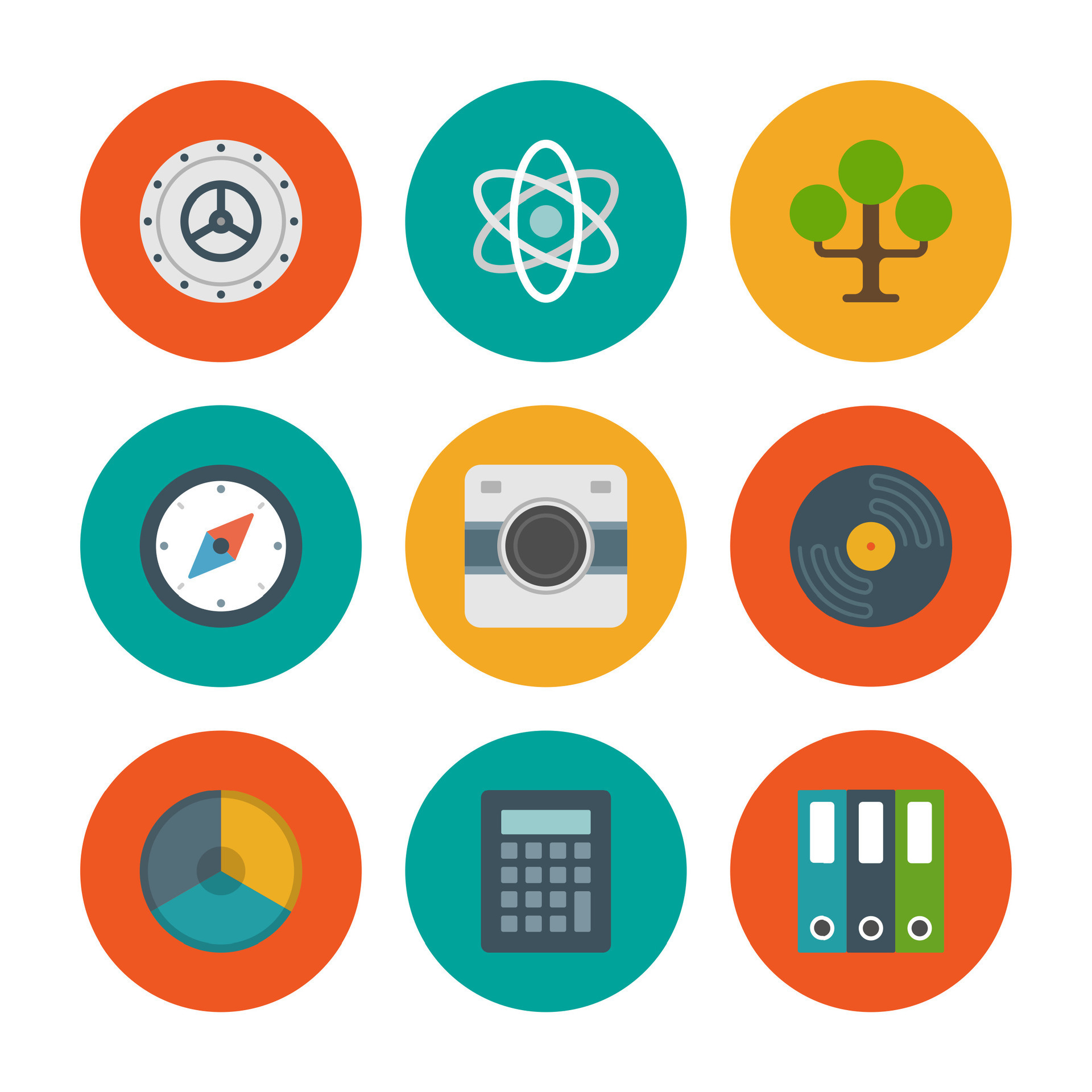 Flat design icons 43109243 Vector Art at Vecteezy