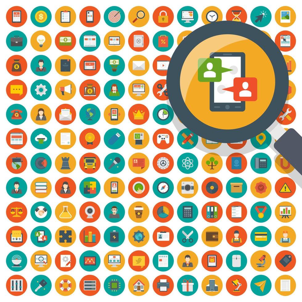 Big set 144 Flat design icons 43109339 Vector Art at Vecteezy