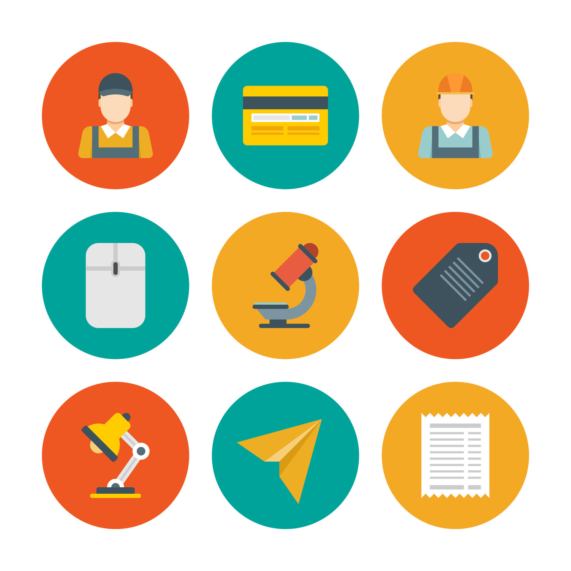 Flat design icons 43109525 Vector Art at Vecteezy