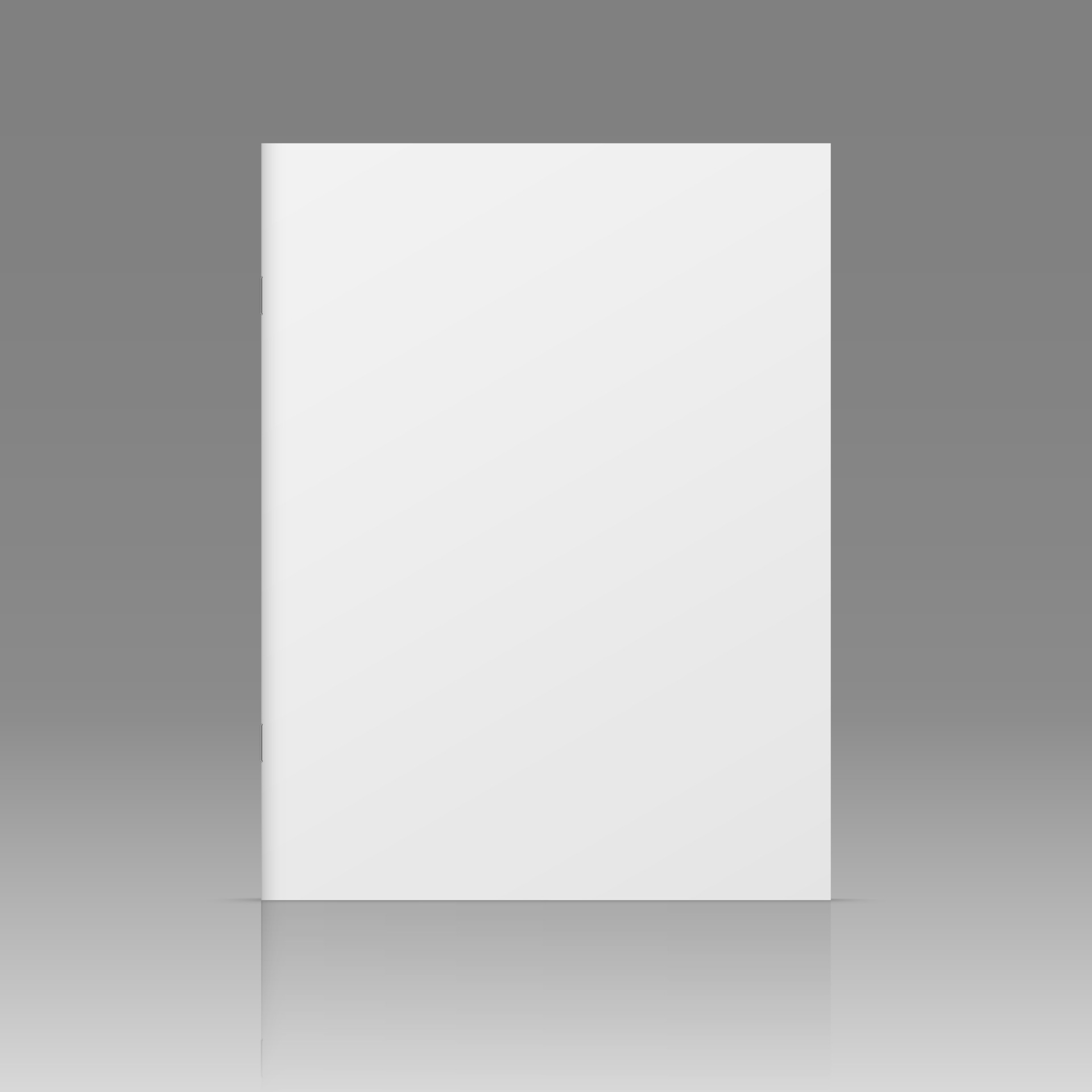 Realistic Standing 3d Magazine Mockup With White Blank Cover Isolated
