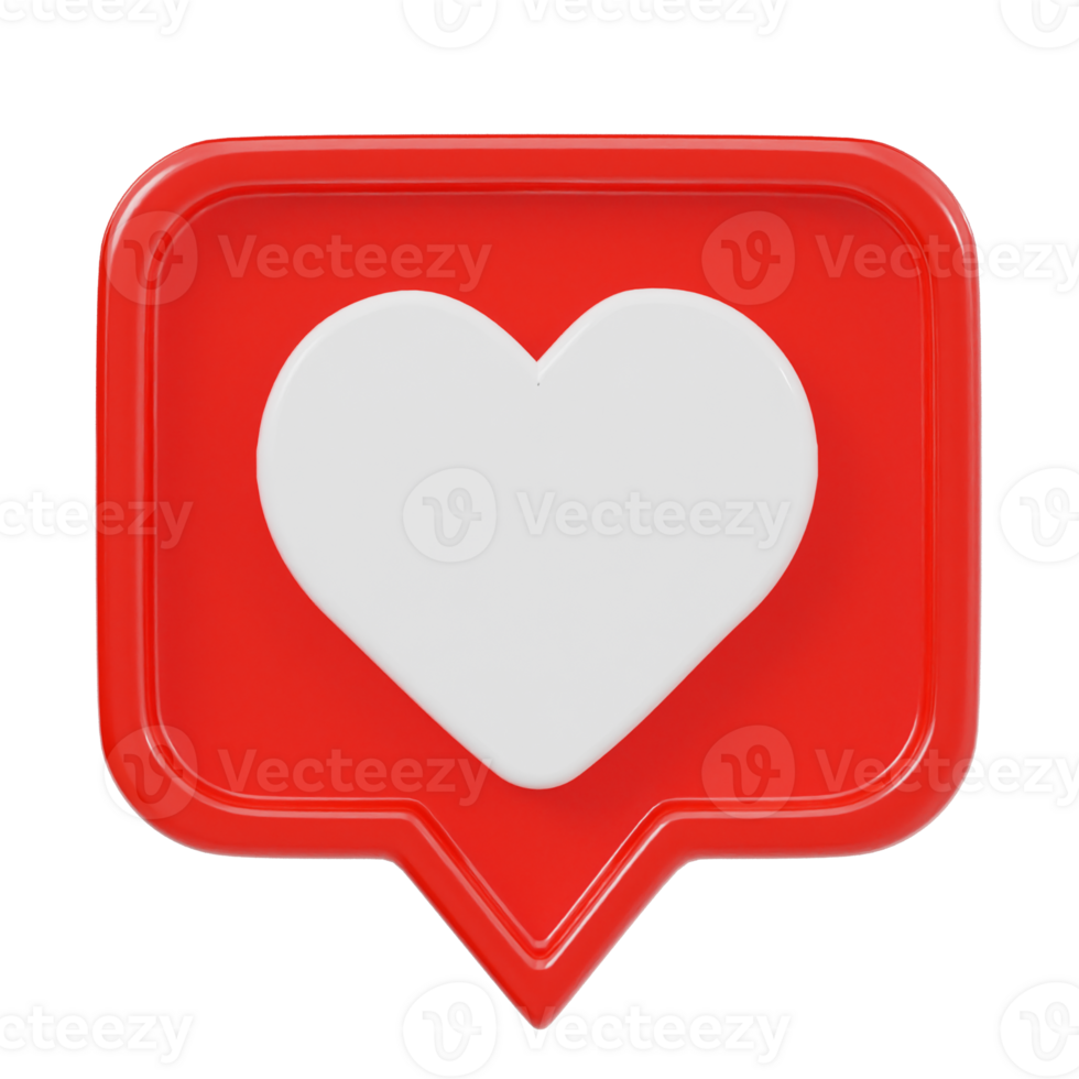Heart icon 3d render illustration 43118406 PNG