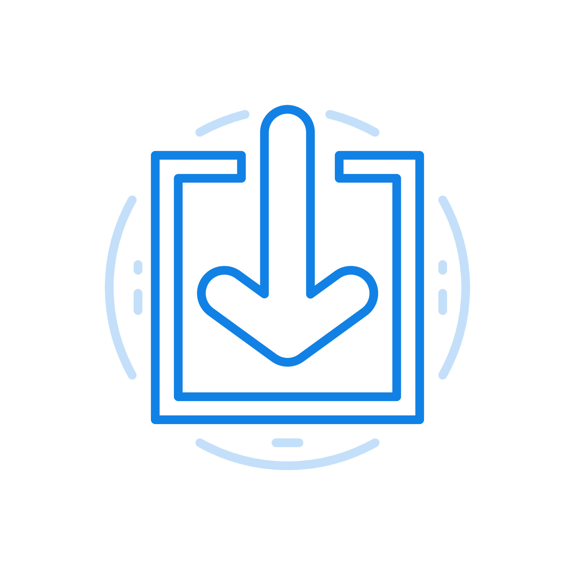 Loading information line icon. Process of filling disk with digital ...