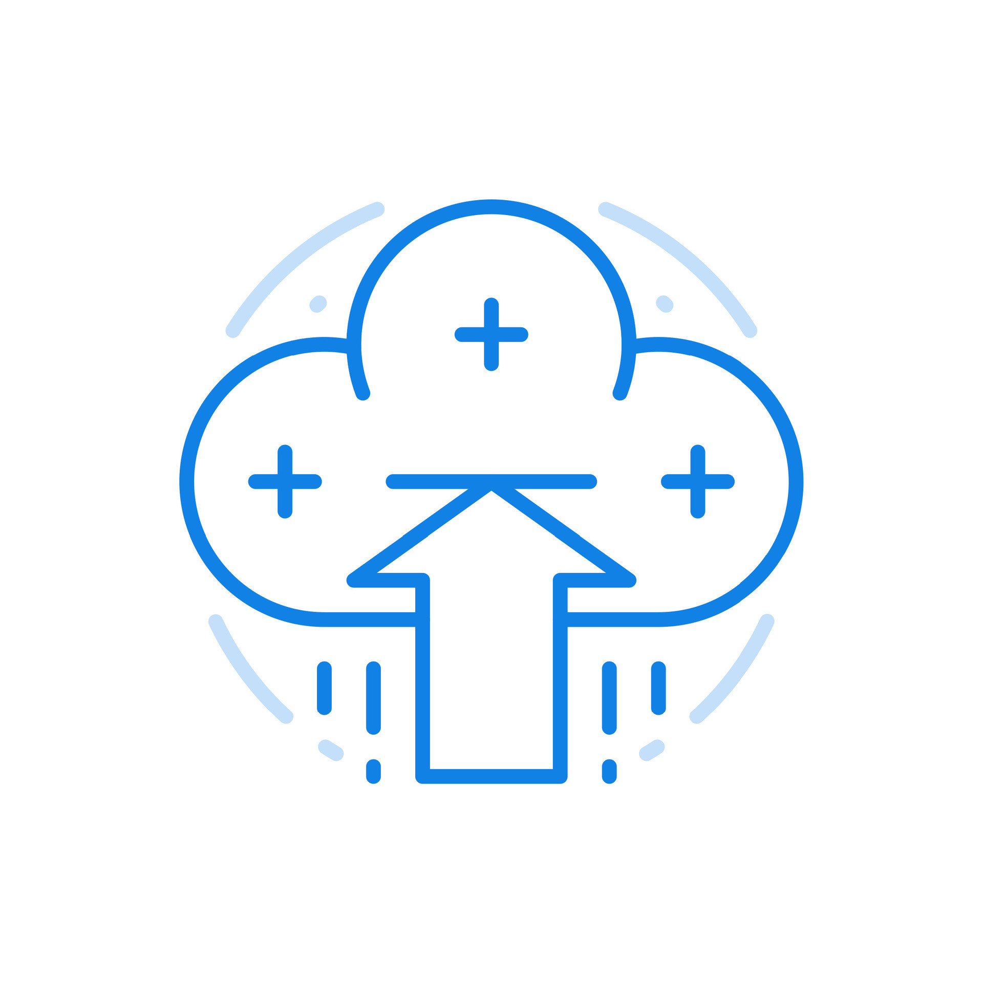 Loading Files From Cloud Service Line Icon Storage Information Online With Technologies For