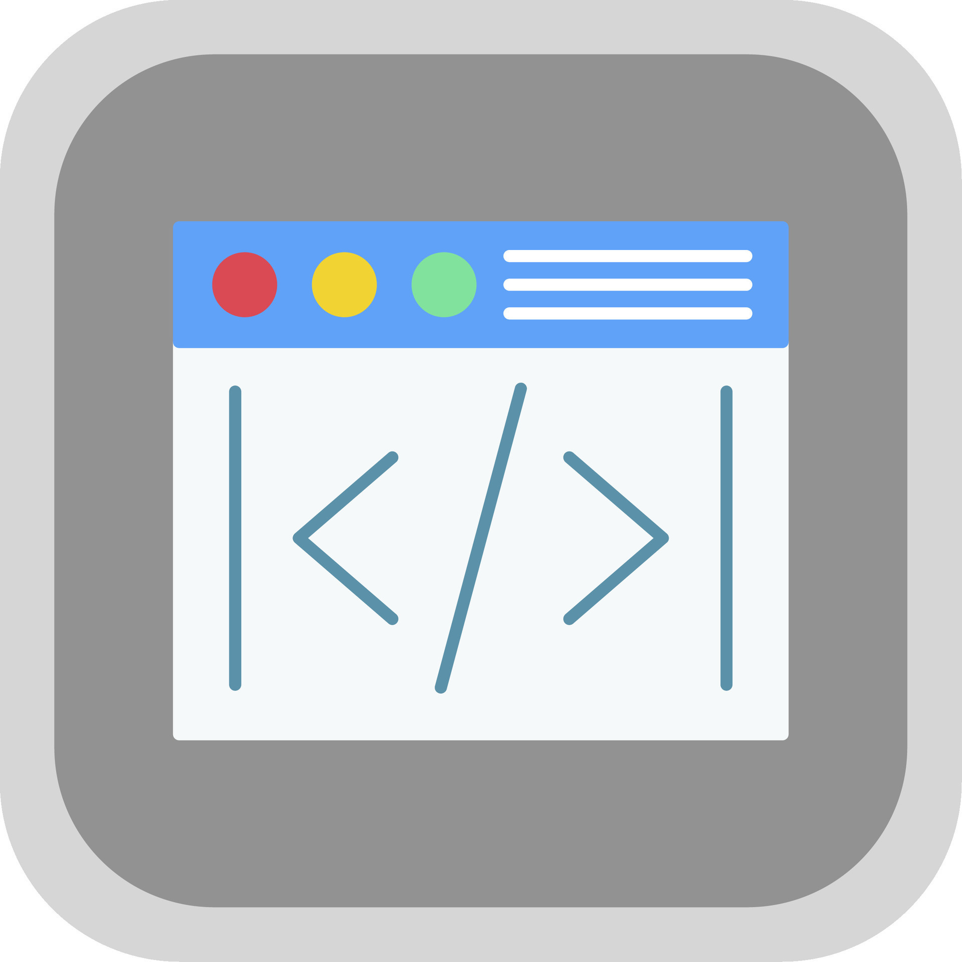 Coding Flat Round Corner Icon 43123879 Vector Art at Vecteezy