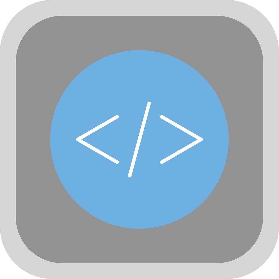Coding Flat Round Corner Icon 43124094 Vector Art at Vecteezy