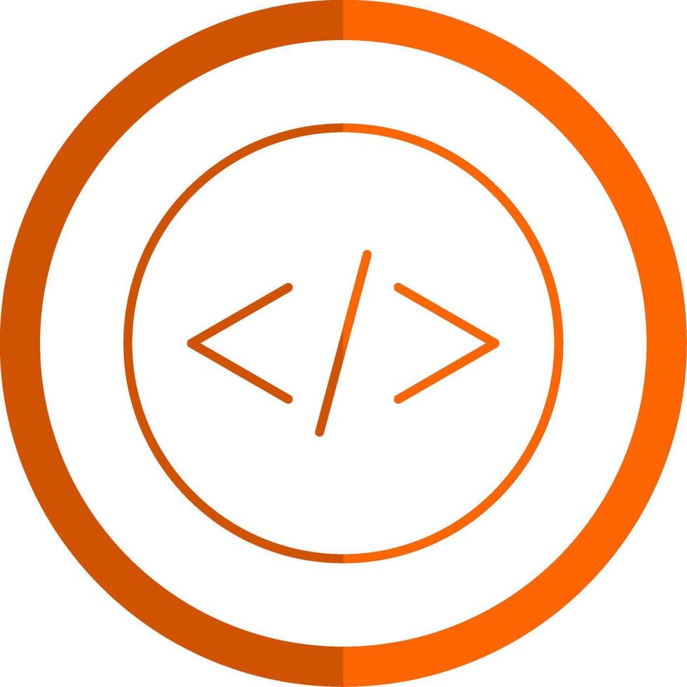 Coding Line Orange Circle Icon 43124260 Vector Art at Vecteezy