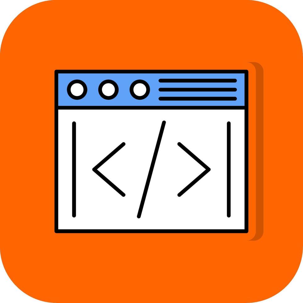 Coding Filled Orange background Icon 43124612 Vector Art at Vecteezy
