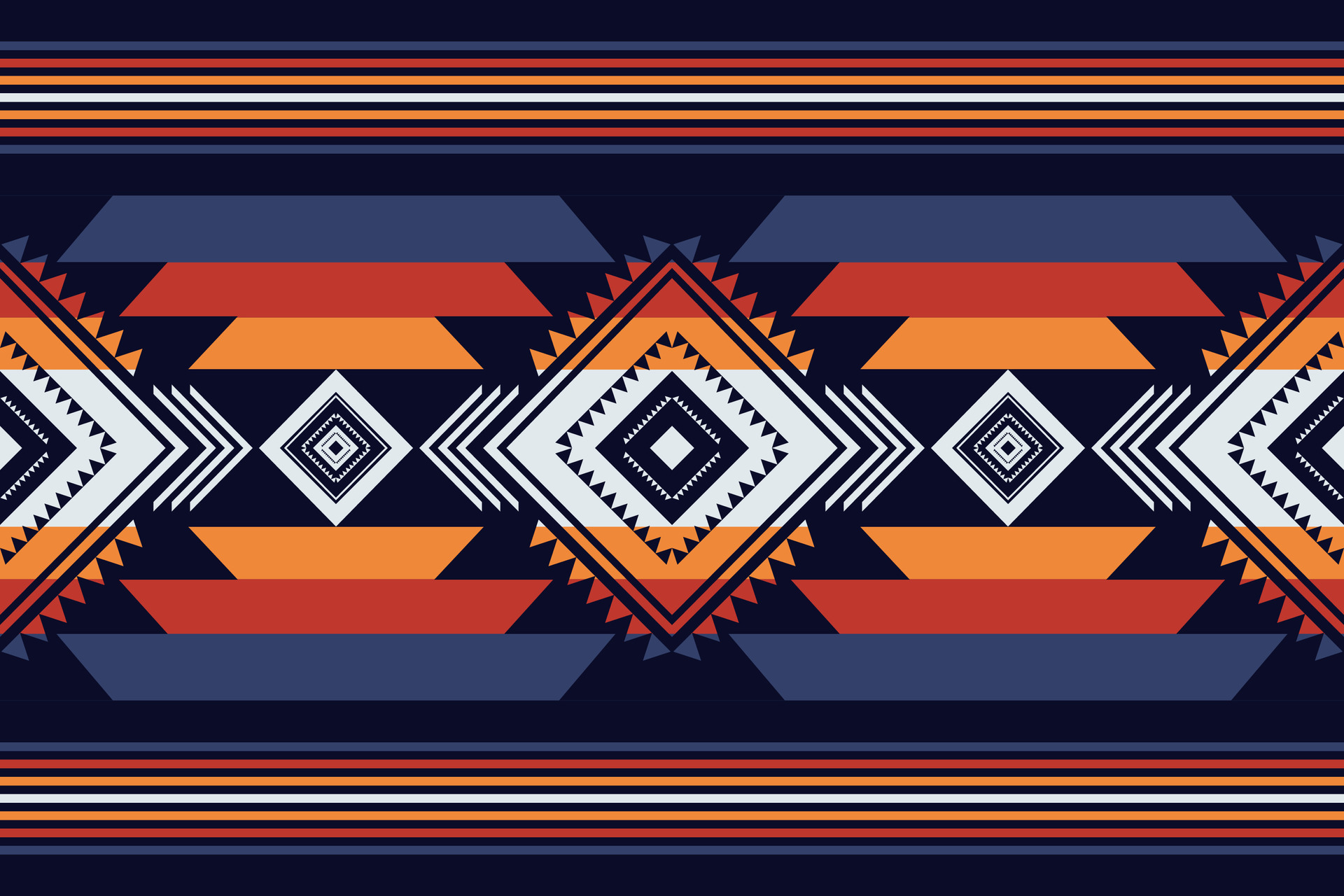 Aztec southwest border pattern. Native American southwestern geometric ...