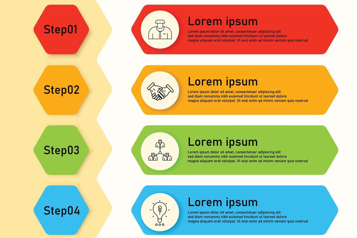 infografía modelo para negocio información presentación. hexágono y ...