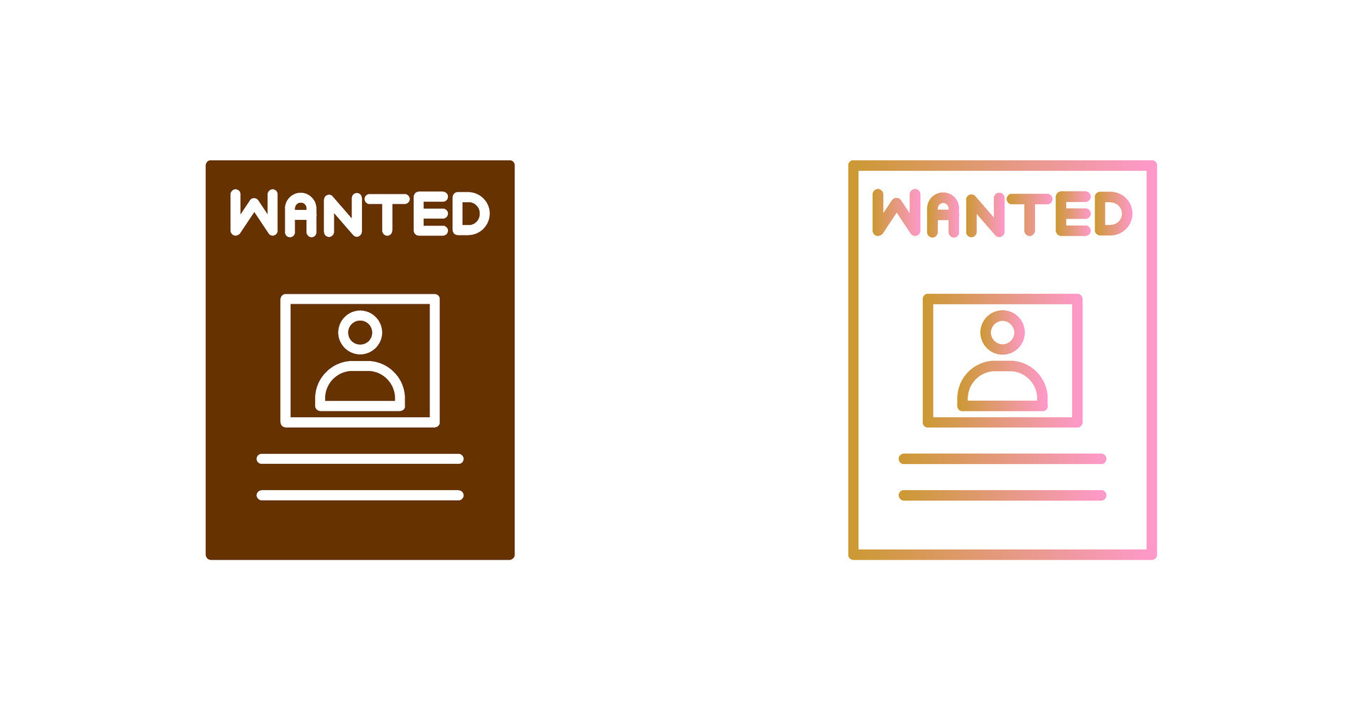 Wanted Poster Icon Design 43145109 Vector Art at Vecteezy Wanted Poster Icon Design 43145109 Vector Art at Vecteezy