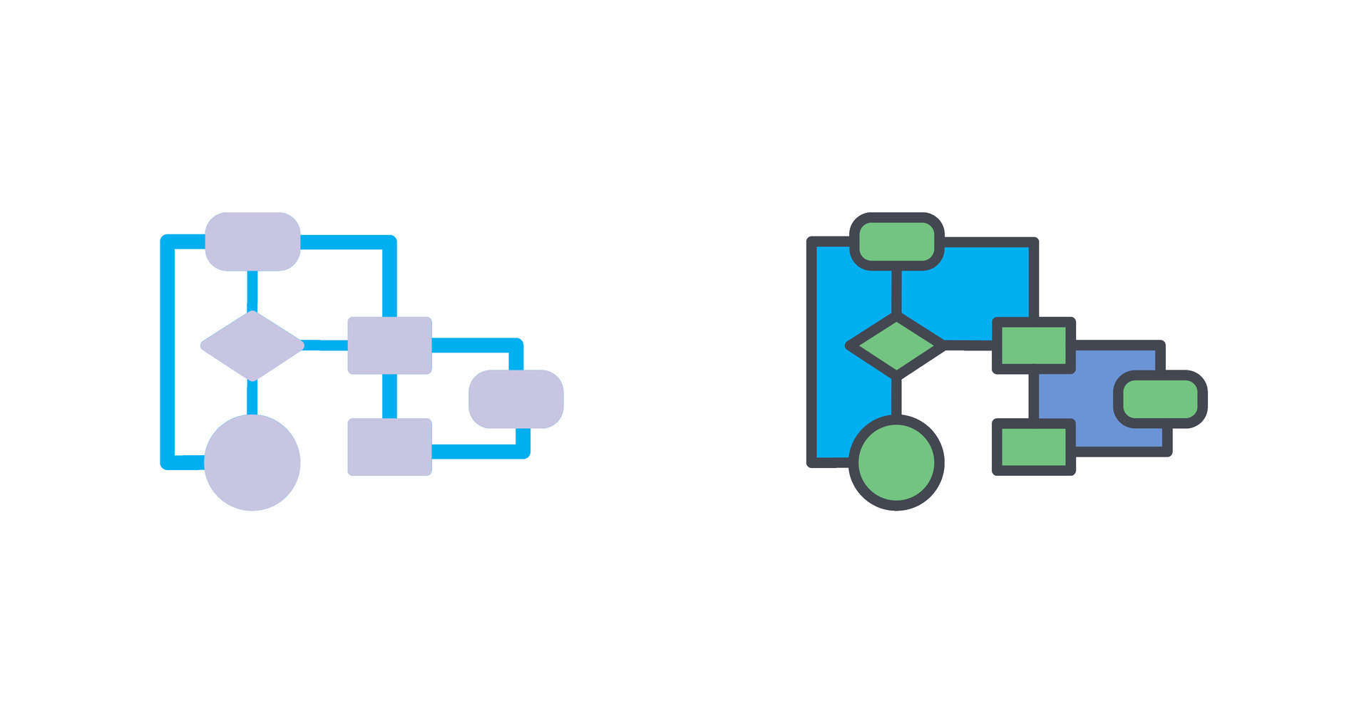 Flowchart Icon Design 43152169 Vector Art at Vecteezy