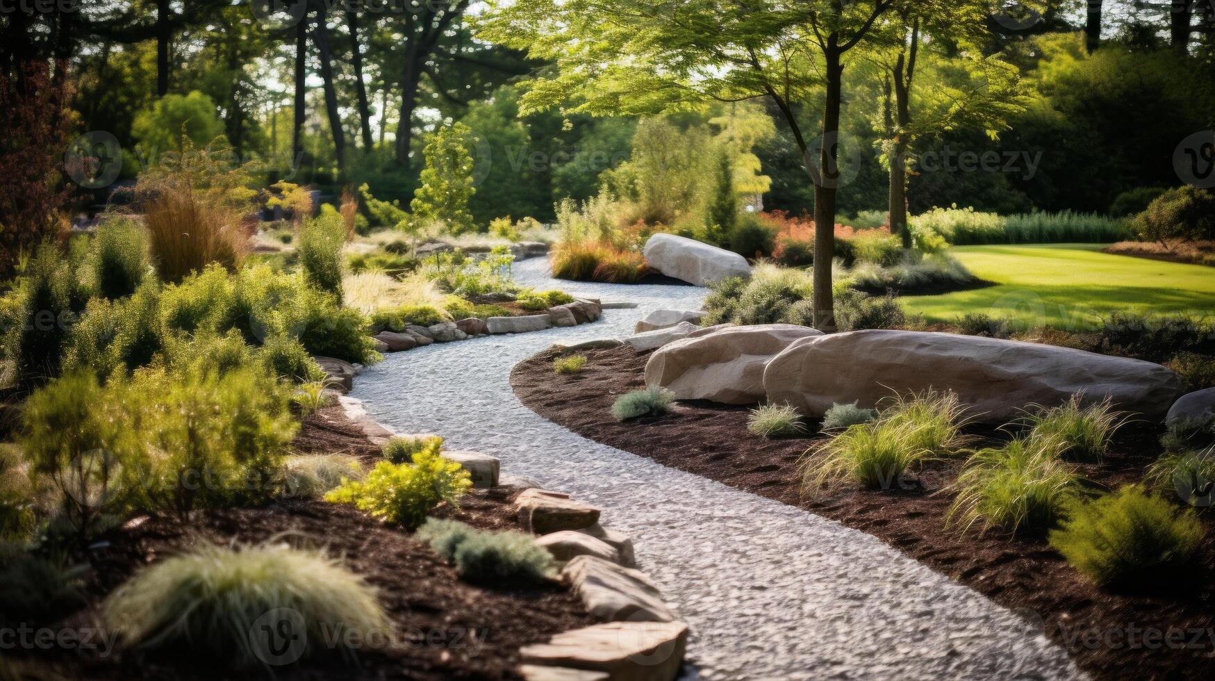 AI generated Dynamic landscape design, celebrating nature's artistry ...