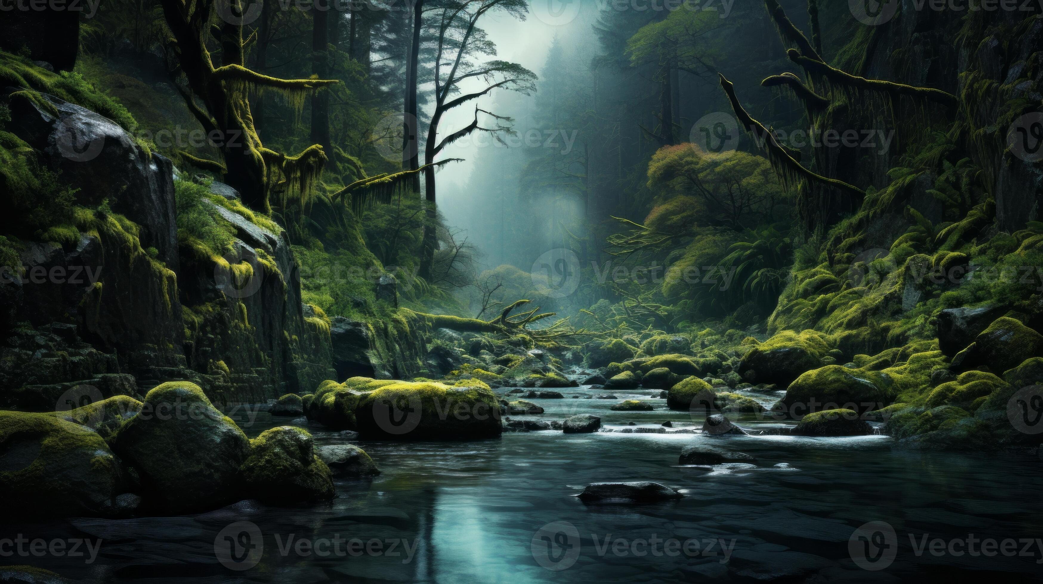 AI generated Enchanting wilderness composition, a visual journey ...